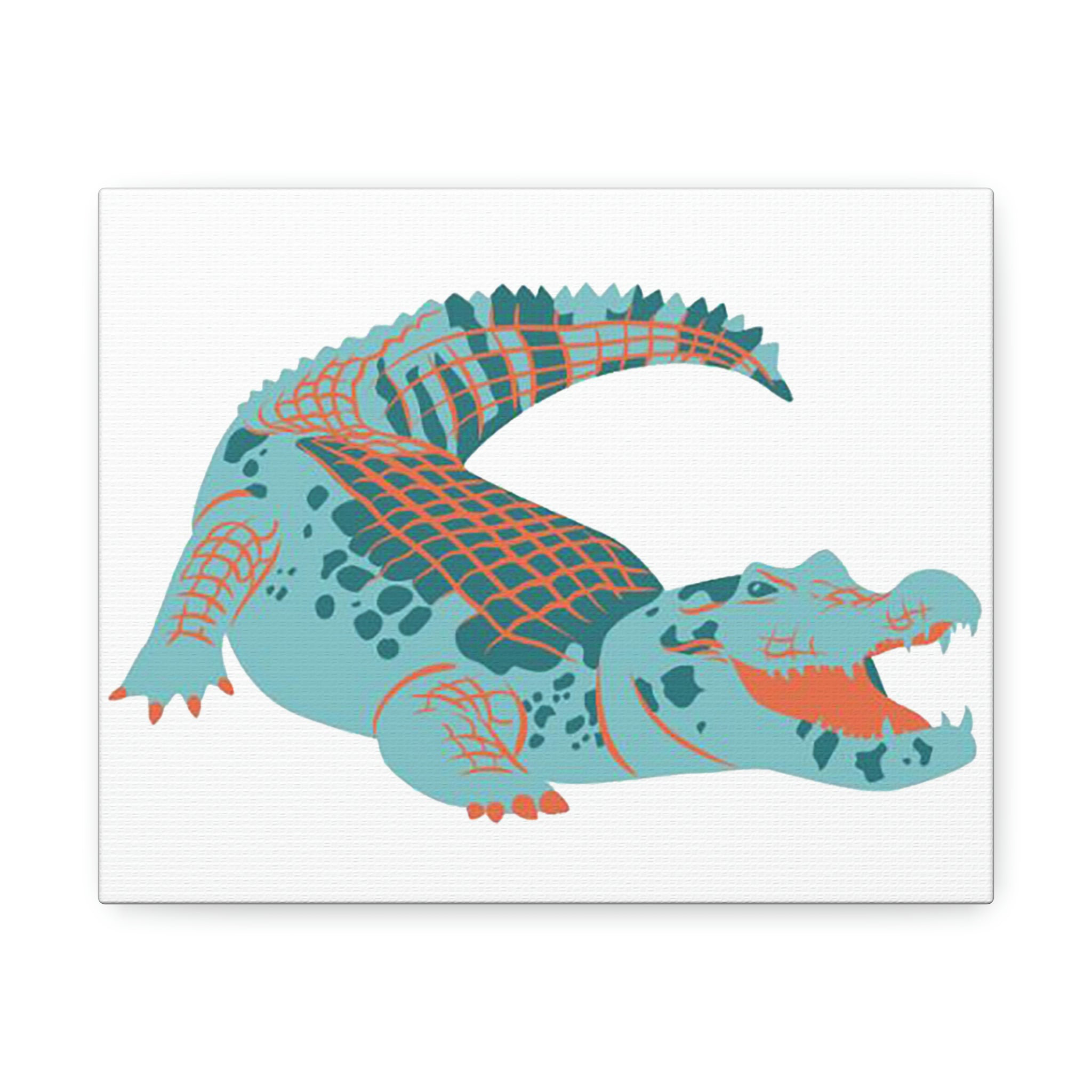 Bay Isle Home™ Red Alligator - Unframed Illustration | Wayfair