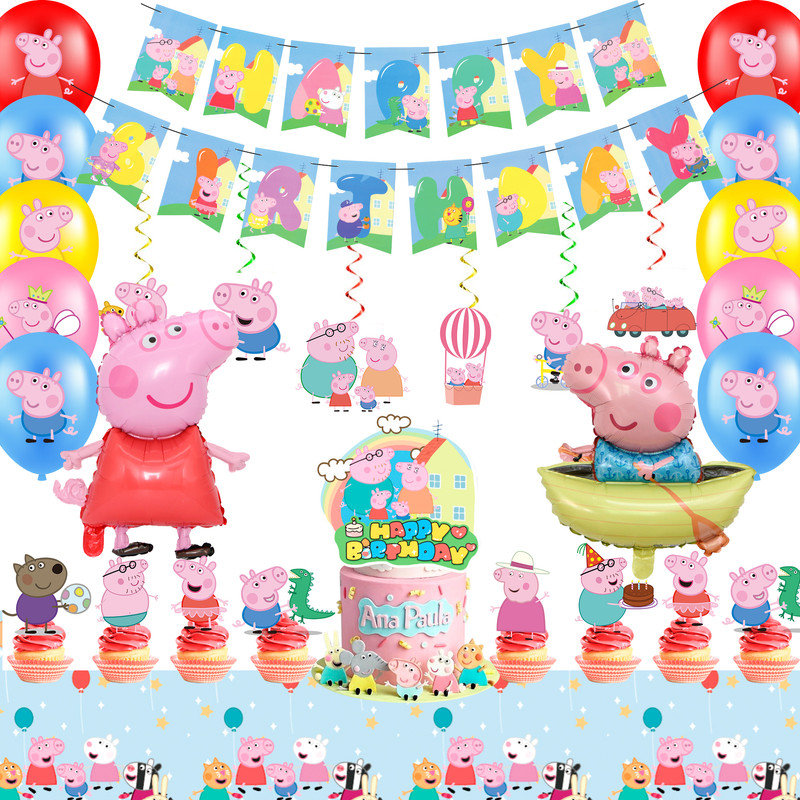Dakota Fields Peppa Pig Party Decorations Set,35 Pcs Peppa Pig Birthday ...