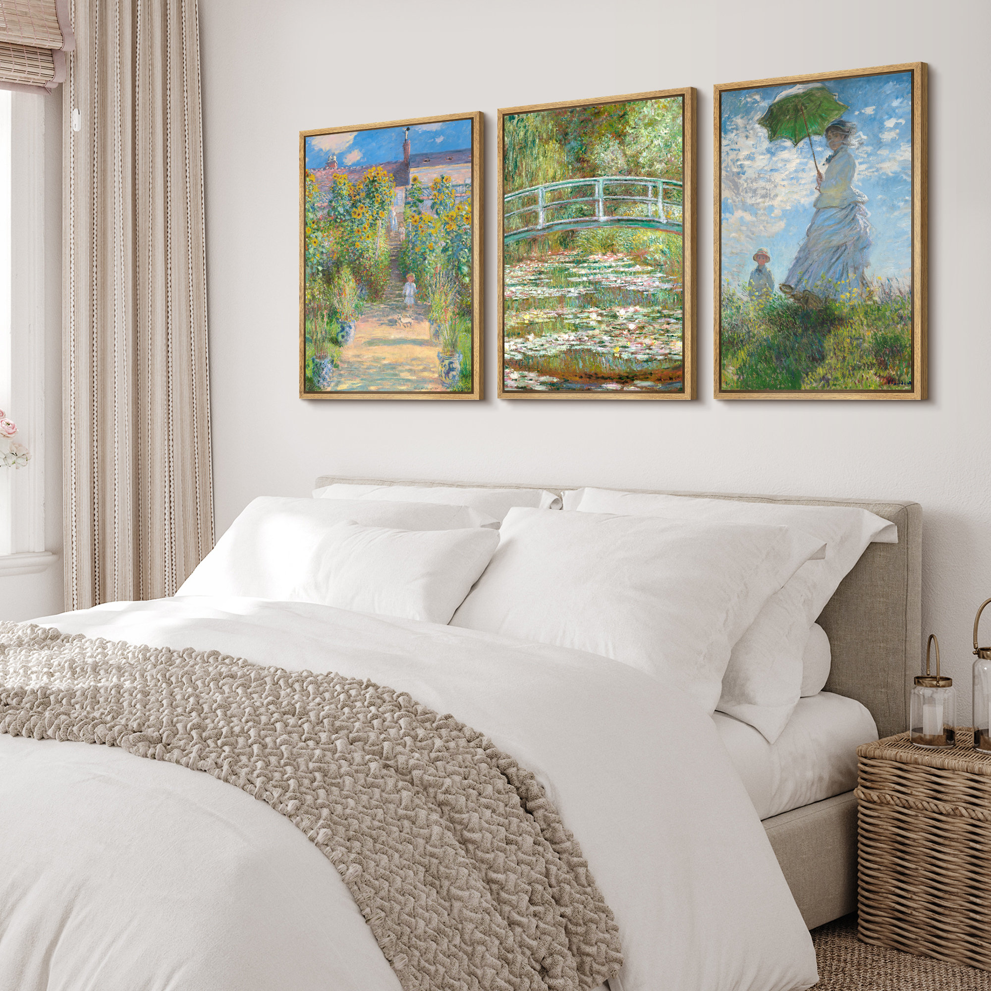 wall26 Claude Monet Garden & Landscape Framed Canvas Wall Art ...
