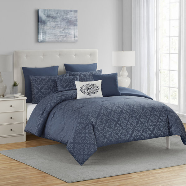 VCNY Popclaw 8-Piece Medallion Jacquard Comforter Set | Wayfair