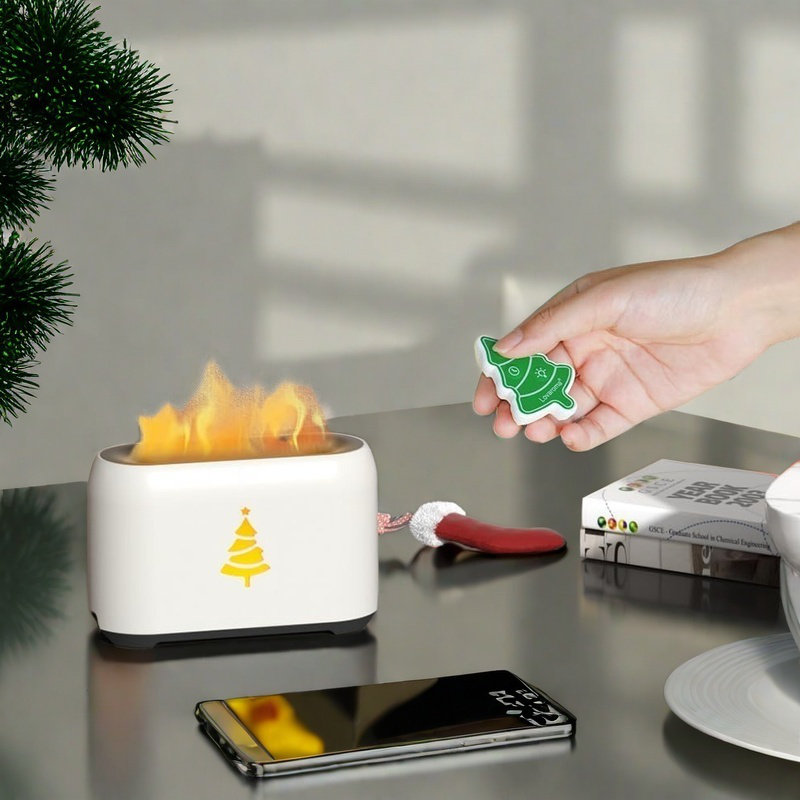 Symple Stuff 200ml Ultrasonic Aroma Diffusers with Remote Control Flame ...