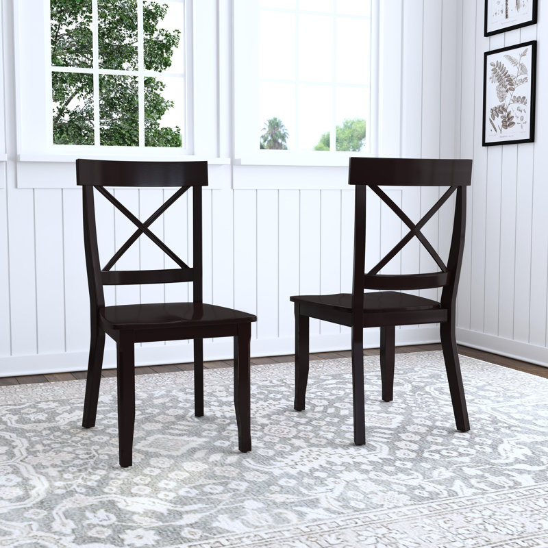 August Grove® Standridge Solid Wood Cross Back Side Chair & Reviews ...