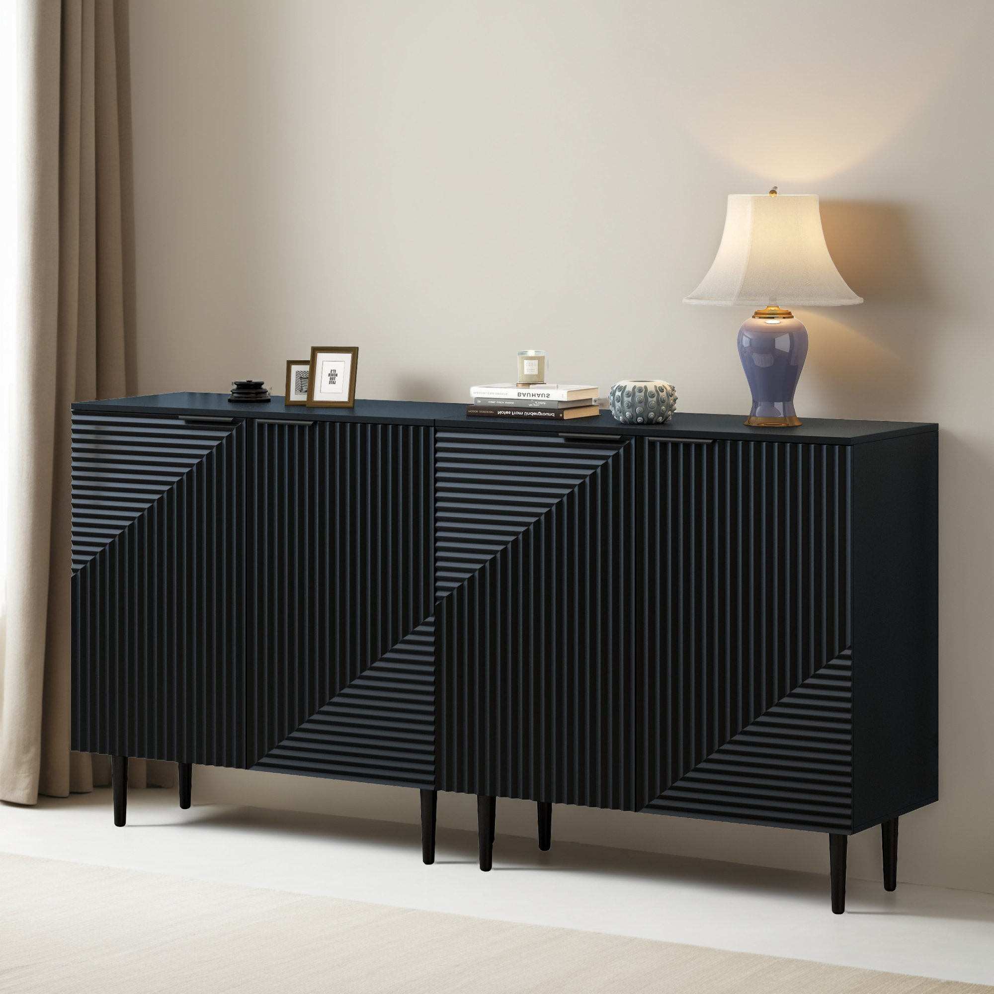 Corrigan Studio® 35" Kitchen Storage Sideboard Buffet Cabinet Console ...