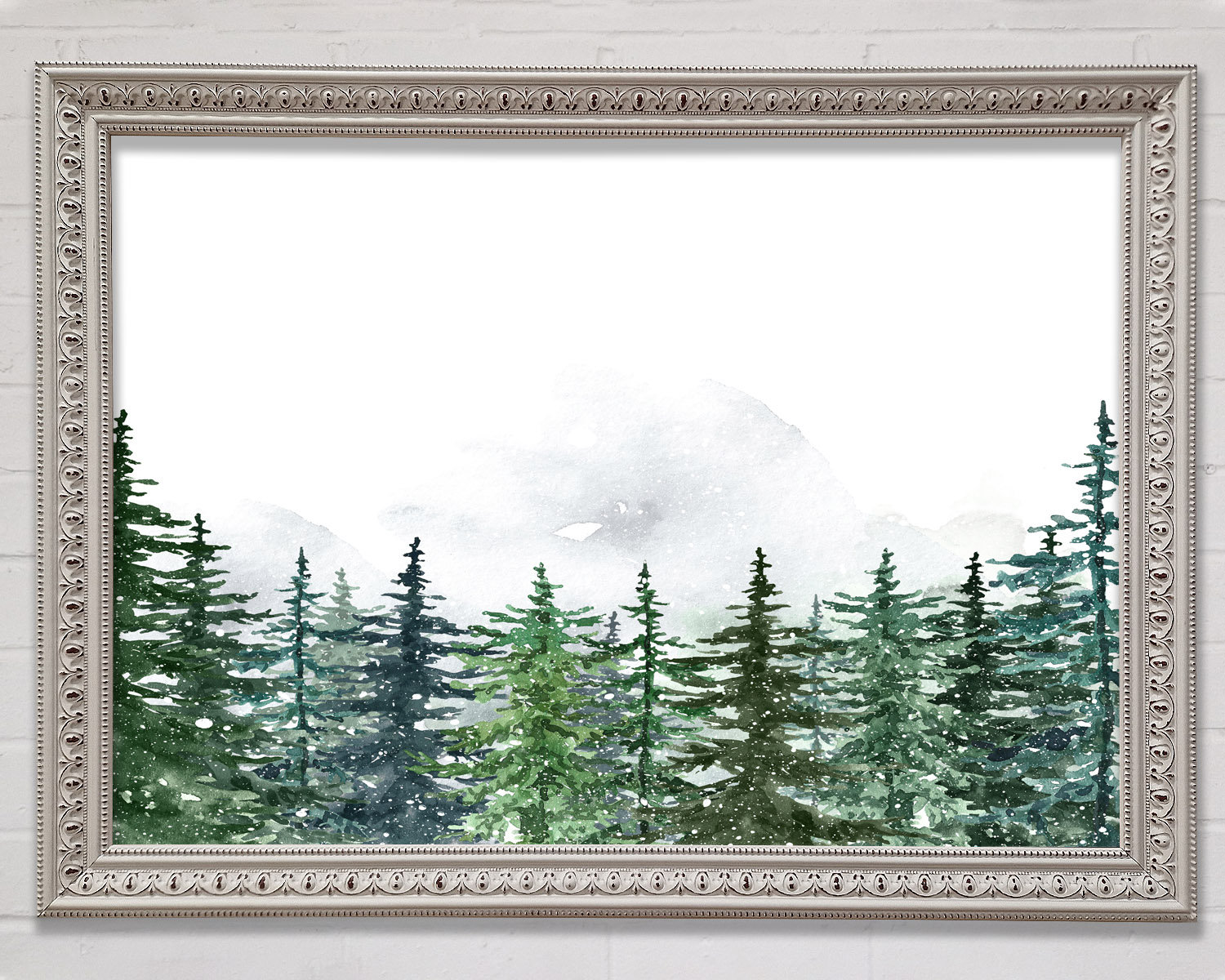 Bright Star Trees Peer Above The Clouds - Single Picture Frame Art ...