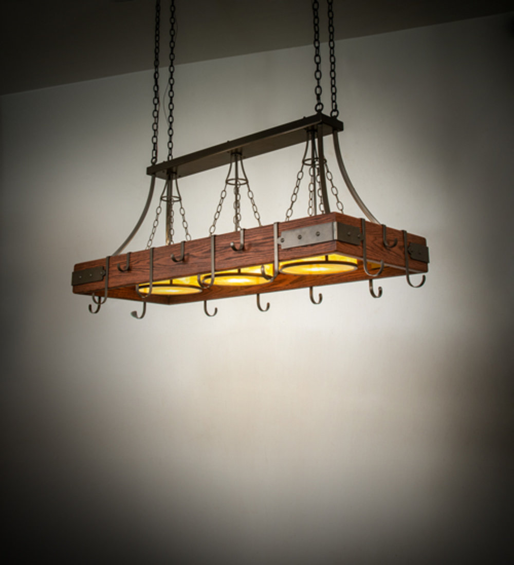 Loon Peak® Rectangle Chandelier Pot Rack | Wayfair