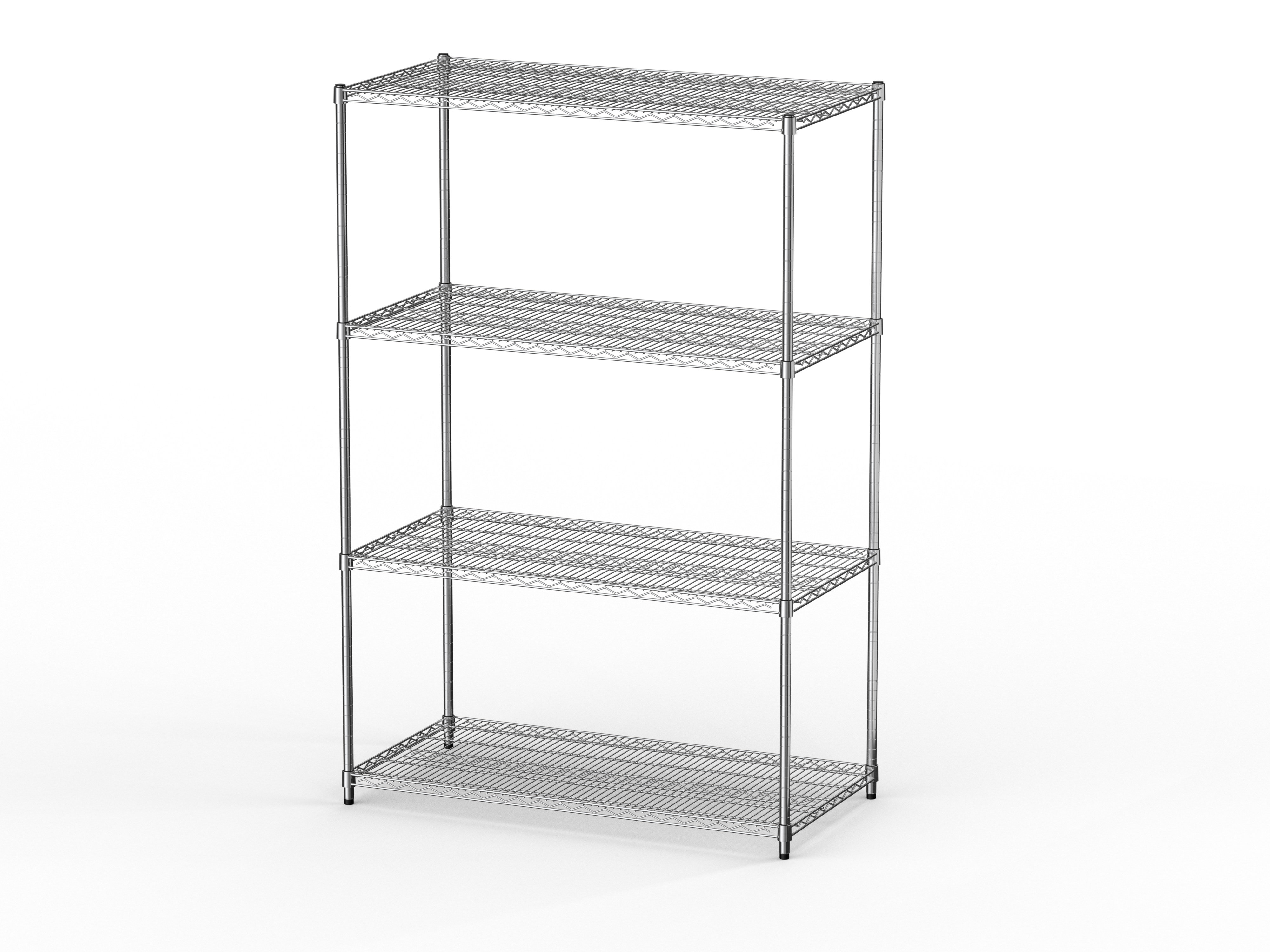 Everest Home Everest Max Wire Rack Heavy-Duty 4-Tier Shelving Unit 48 ...