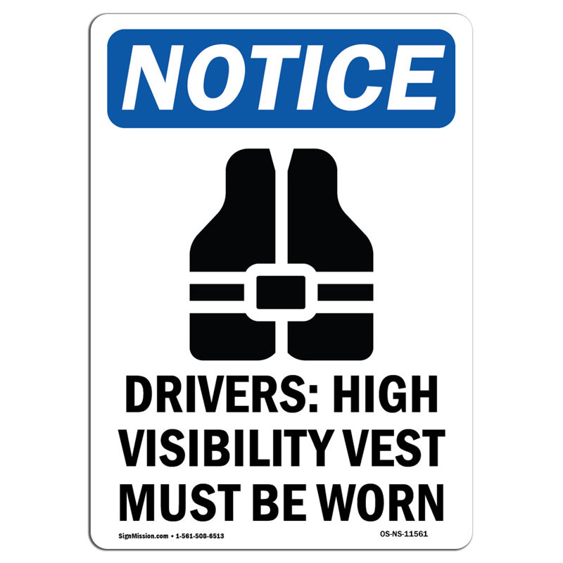 SignMission Drivers High Visibility Sign | Wayfair
