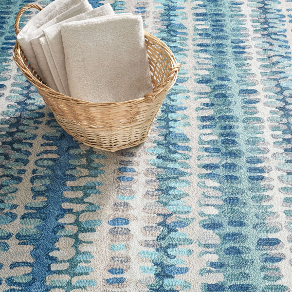 Dash and Albert Rugs Paint Chip Blue Machine Washable Rug & Reviews ...