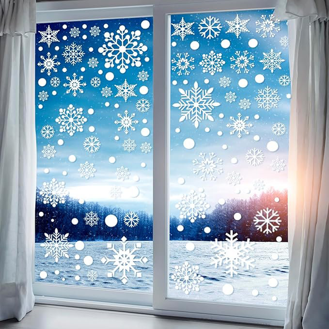 The Holiday Aisle® 321pcs Christmas Window Clings for Glass Windows ...