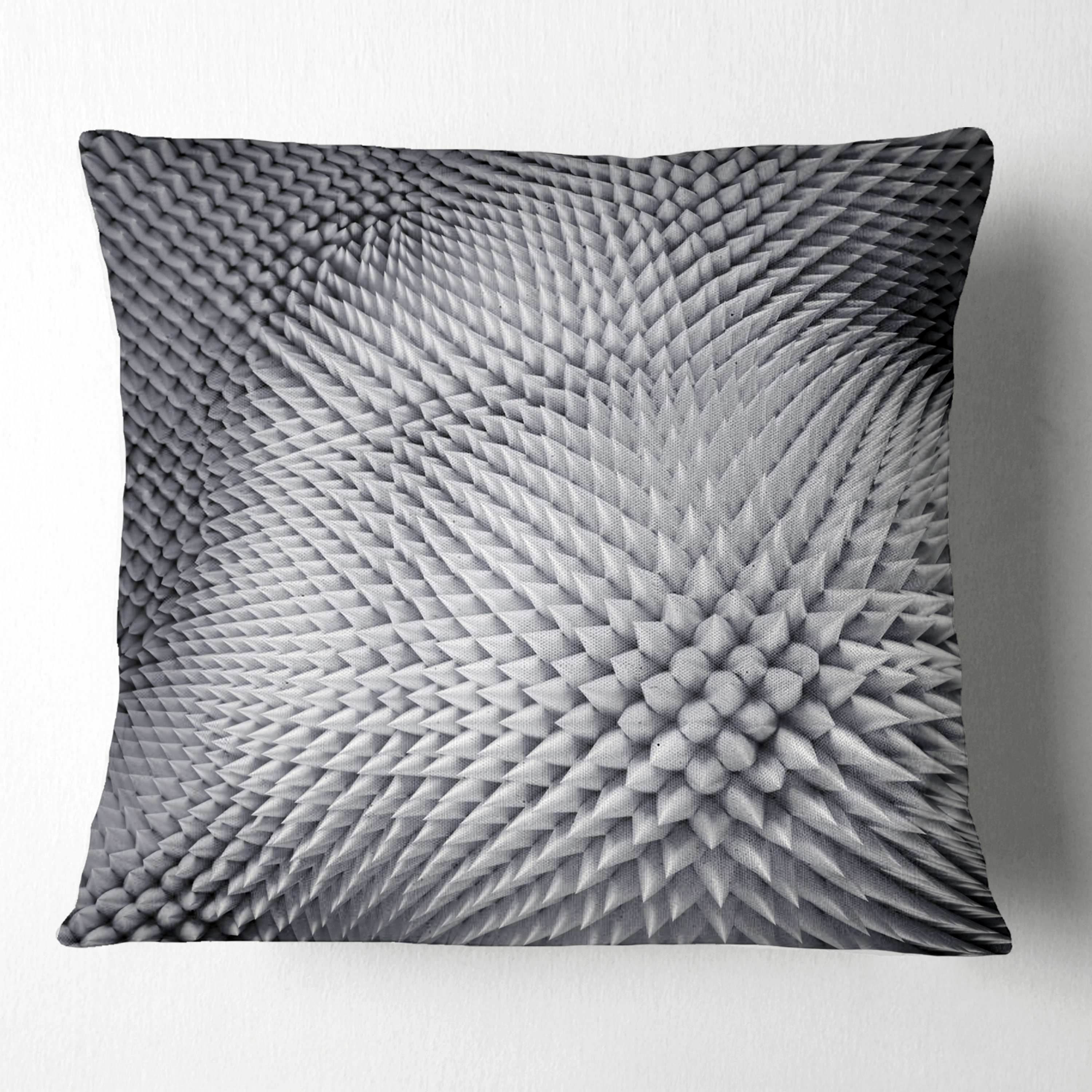 Design Art Small 3D White Prickly Design - Abstract Printed Pillow ...