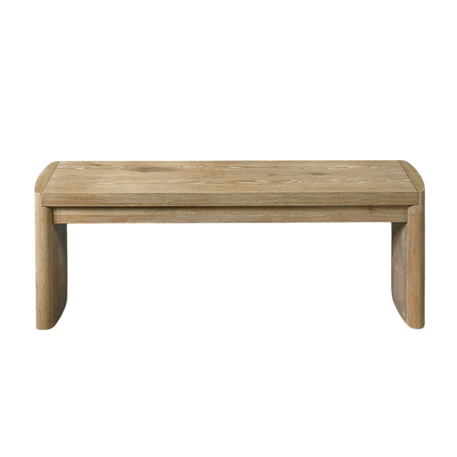 Latitude Run® Wooden Dining Bench With Rounded Corners In Oak | Wayfair