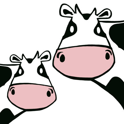 two cows clipart