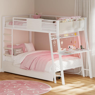 bunk bed with desk