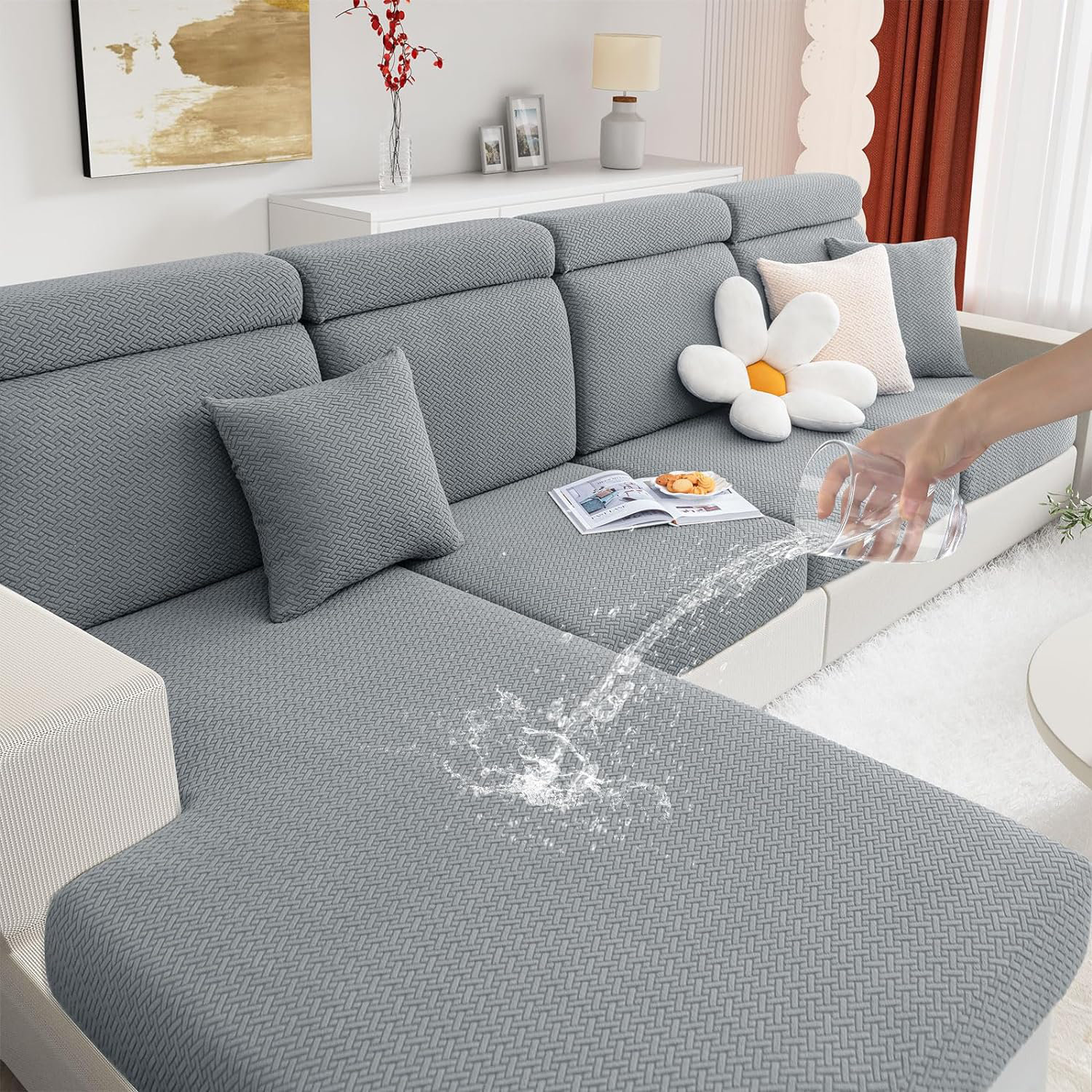 Latitude Run® Waterproof Chaise Couch Cushion Covers | Wayfair