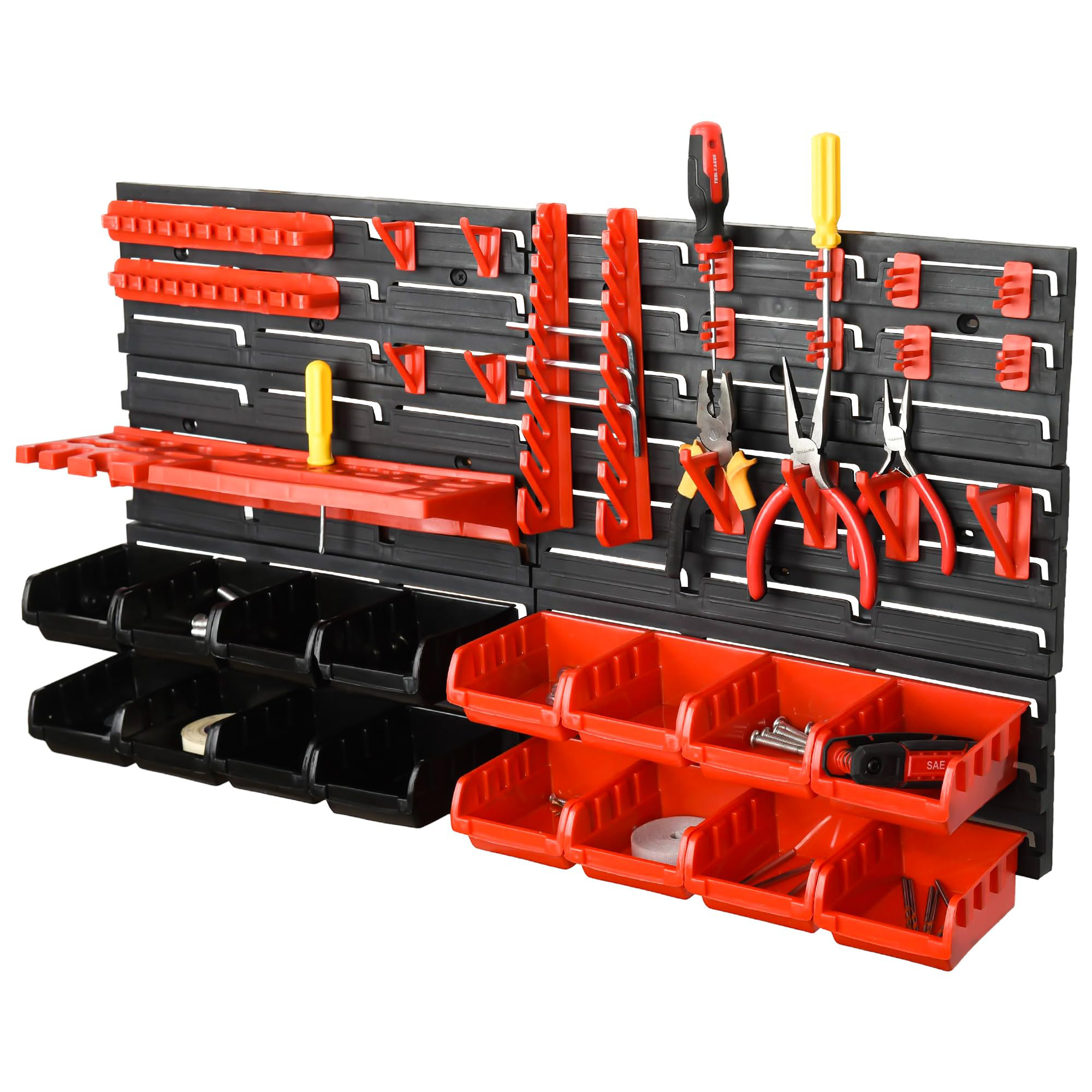 Rebrilliant 43-Piece Wall Mount Tool Organizer, Storage Box For Nuts ...