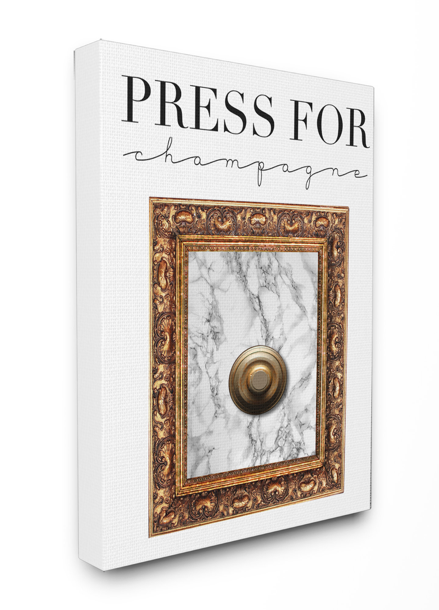 Stupell Industries Press Button for Champagne Graphic Art Print | Wayfair