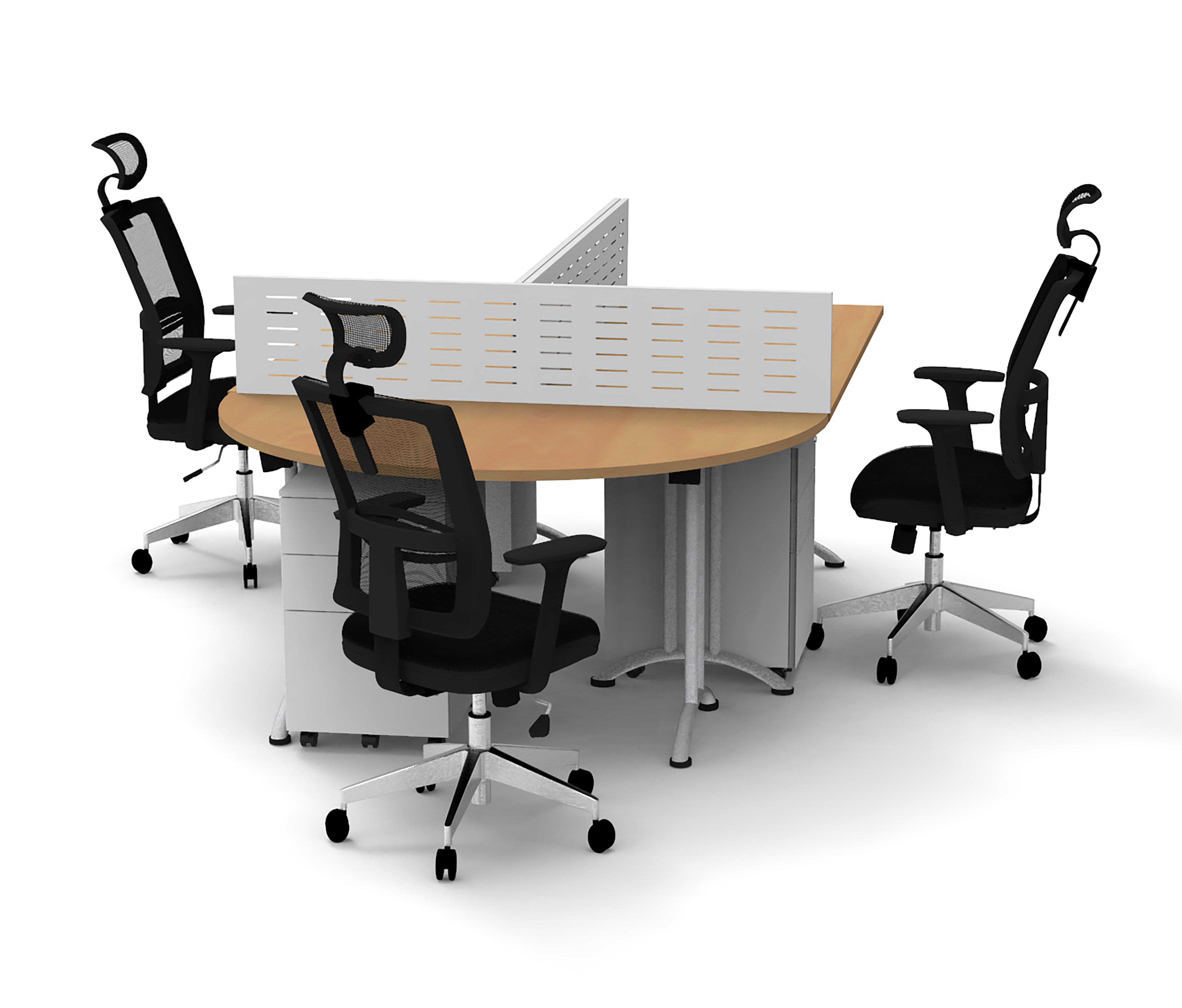 Inbox Zero Half-circle Meeting Table | Wayfair