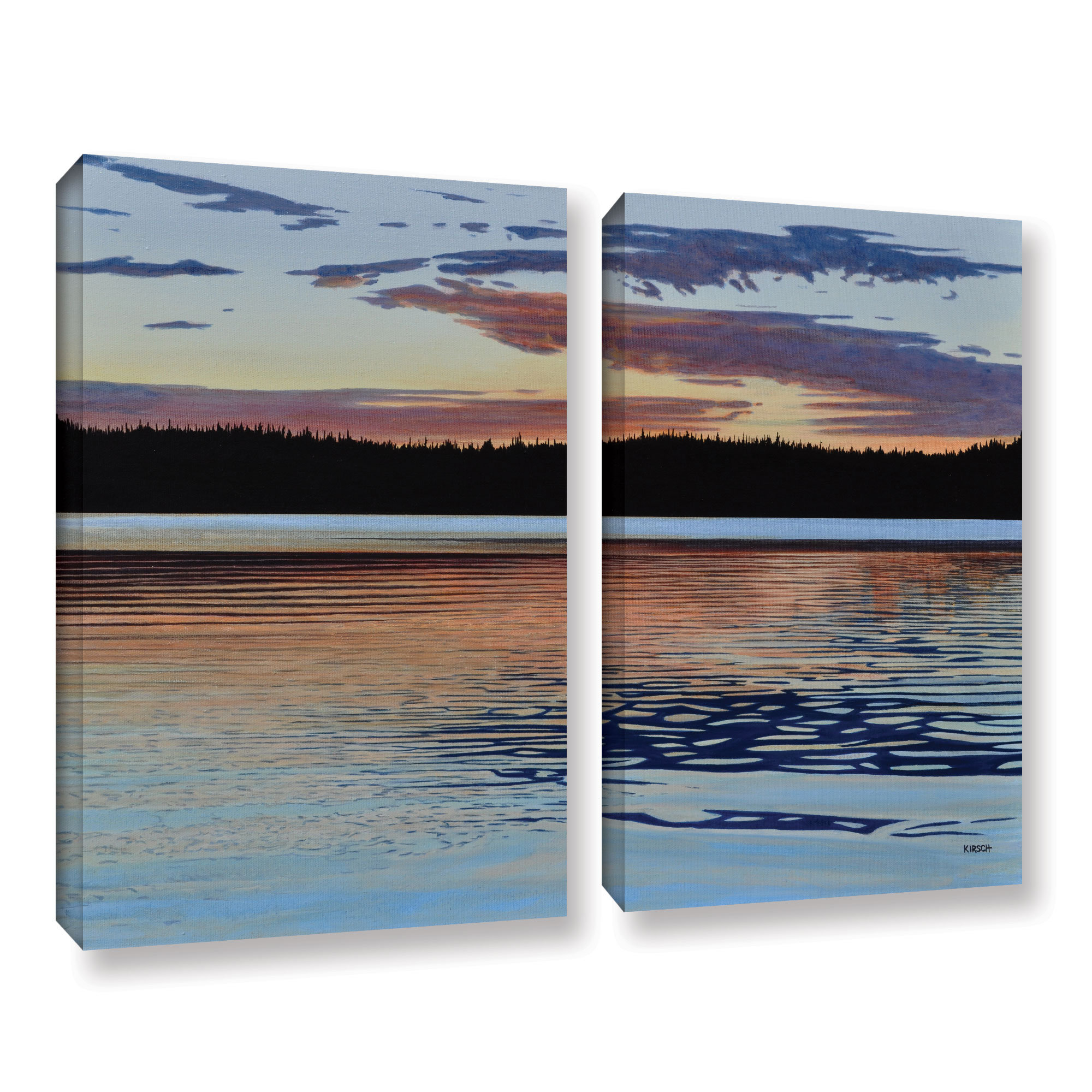 Loon Peak® Graham Lake - 2 Piece Print on Canvas | Wayfair