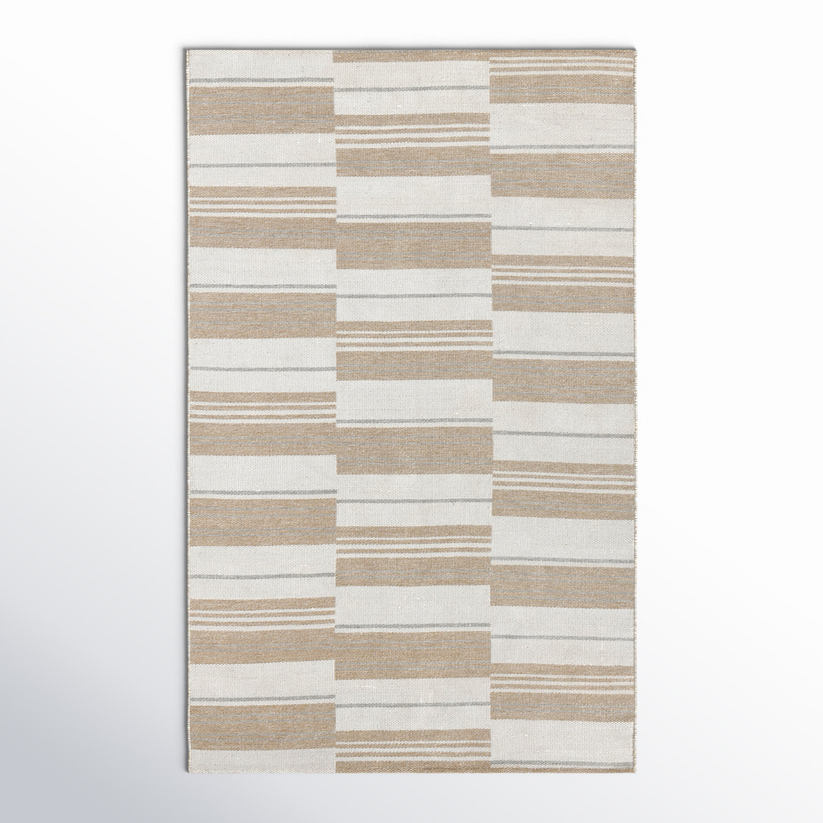 Joss & Main Cintra Indoor Outdoor Handwoven Stripe Ivory Area Rug ...