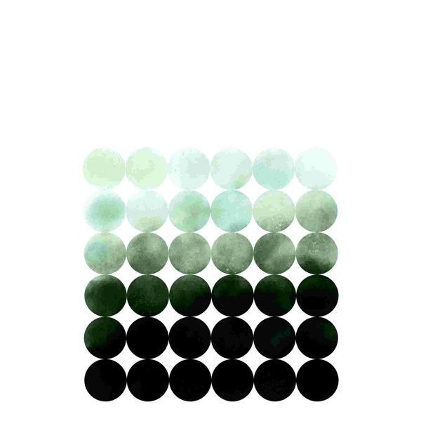 George Oliver " Sage Gradient Watercolor Circles " Painting Print ...