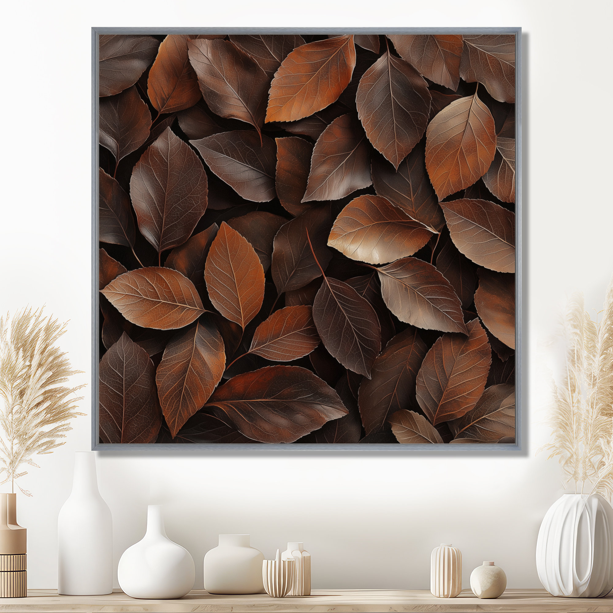 Winston Porter Brown Sable Leaves II - Leaves Canvas Prints | Wayfair