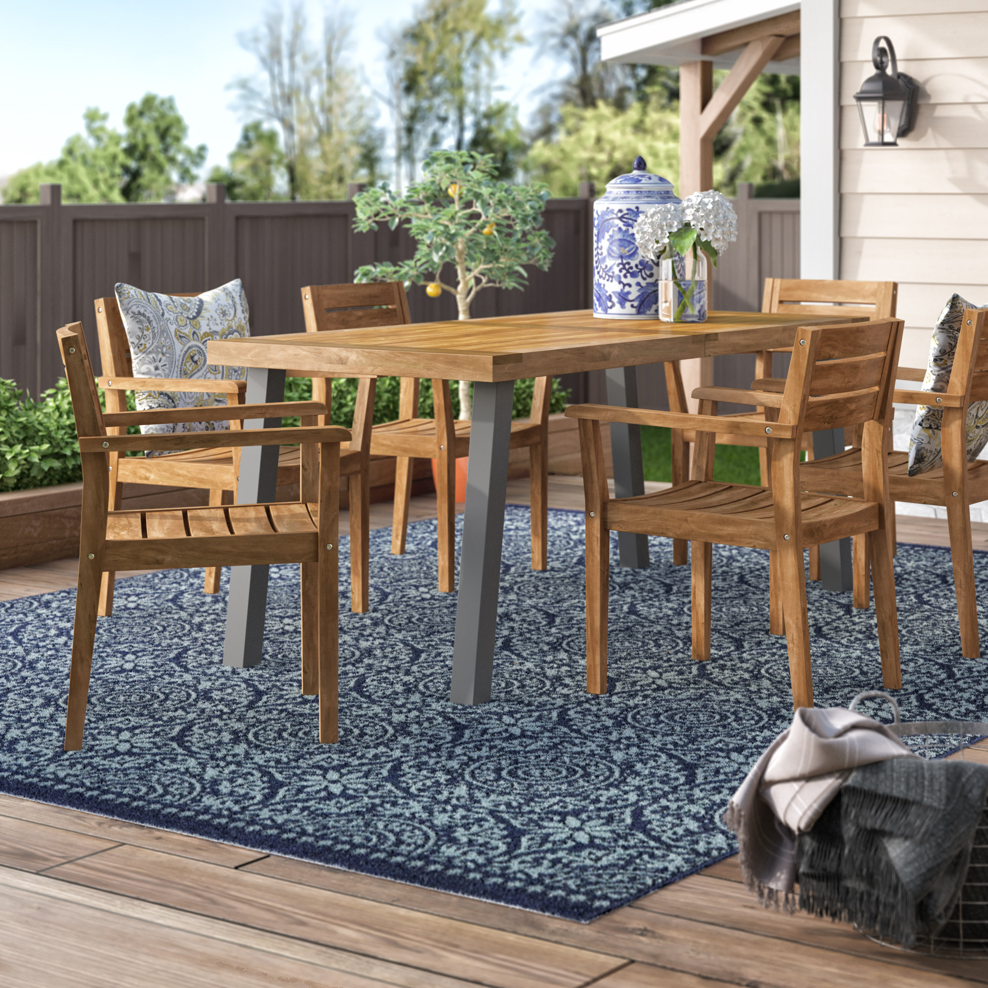 Union Rustic Ricardo Rectangle 6 - Person 69" Long Dining Set & Reviews ...