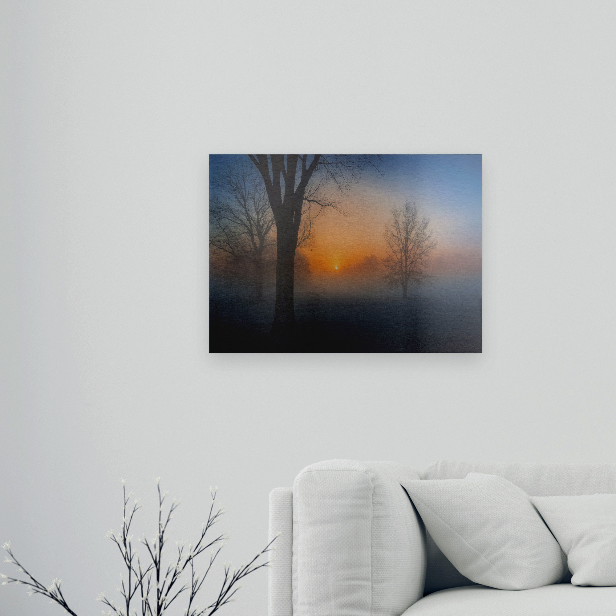 Trademark Fine Art Foggy Sunrise by David Dai | Wayfair