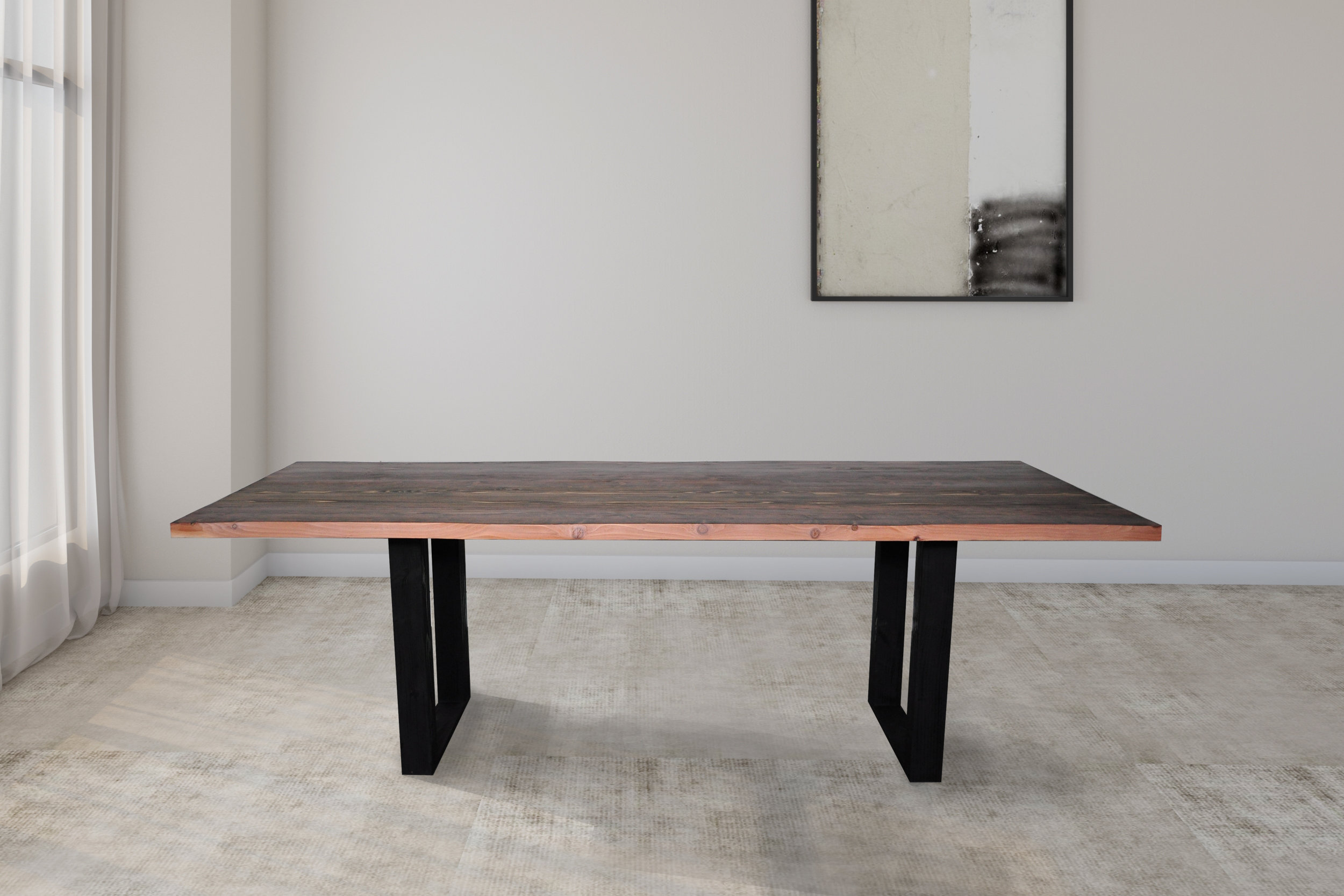 Foundry Select Humzah Solid Wood Sled Dining Table | Wayfair