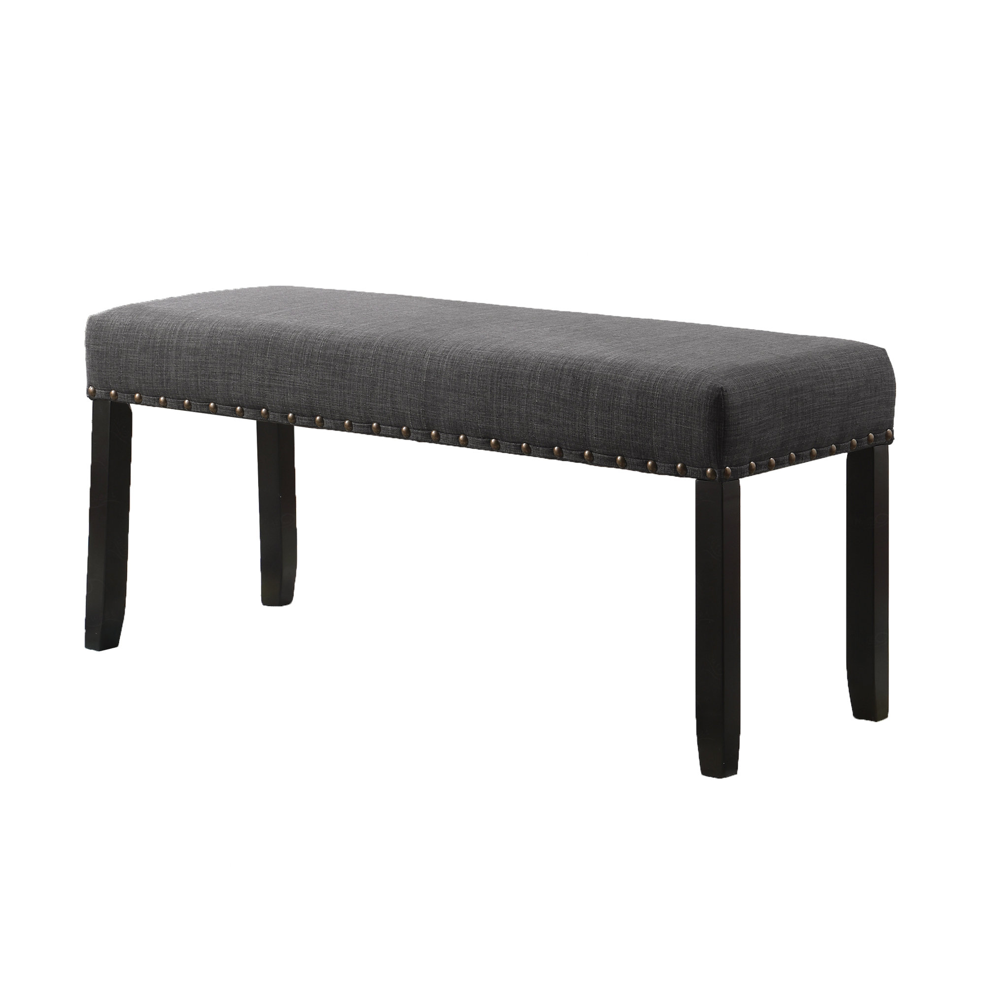 Mercer41 Fabric Dining Bench with Nailhead Trim | Wayfair