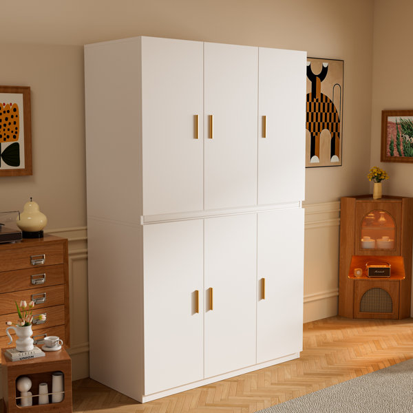 Mercer41 70" Tall Wardrobe Closet, Modern Wardrobe Armoire With Shelves ...