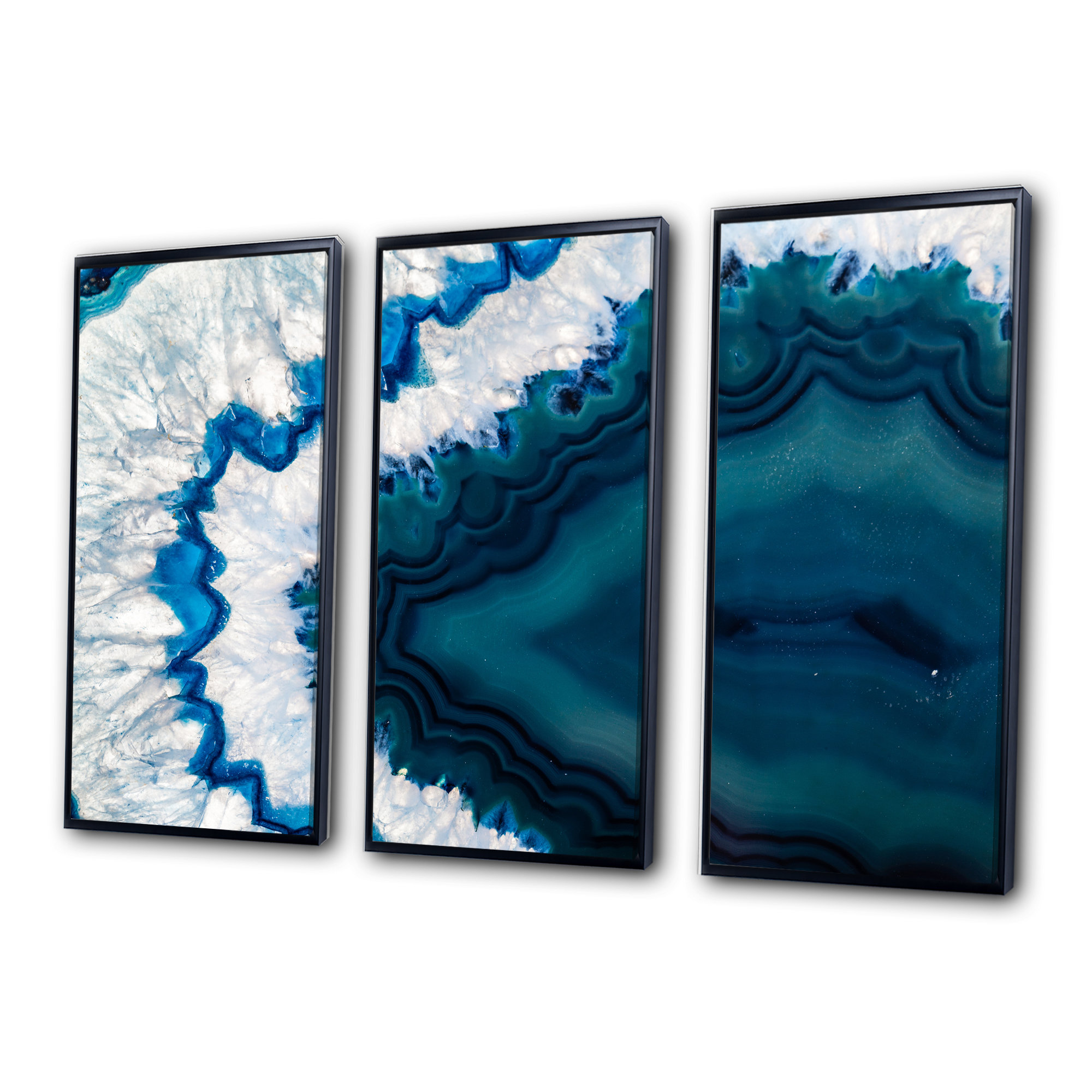 Wrought Studio Blue Brazilian Geode " Blue Brazilian Geode " 3 - Pieces ...