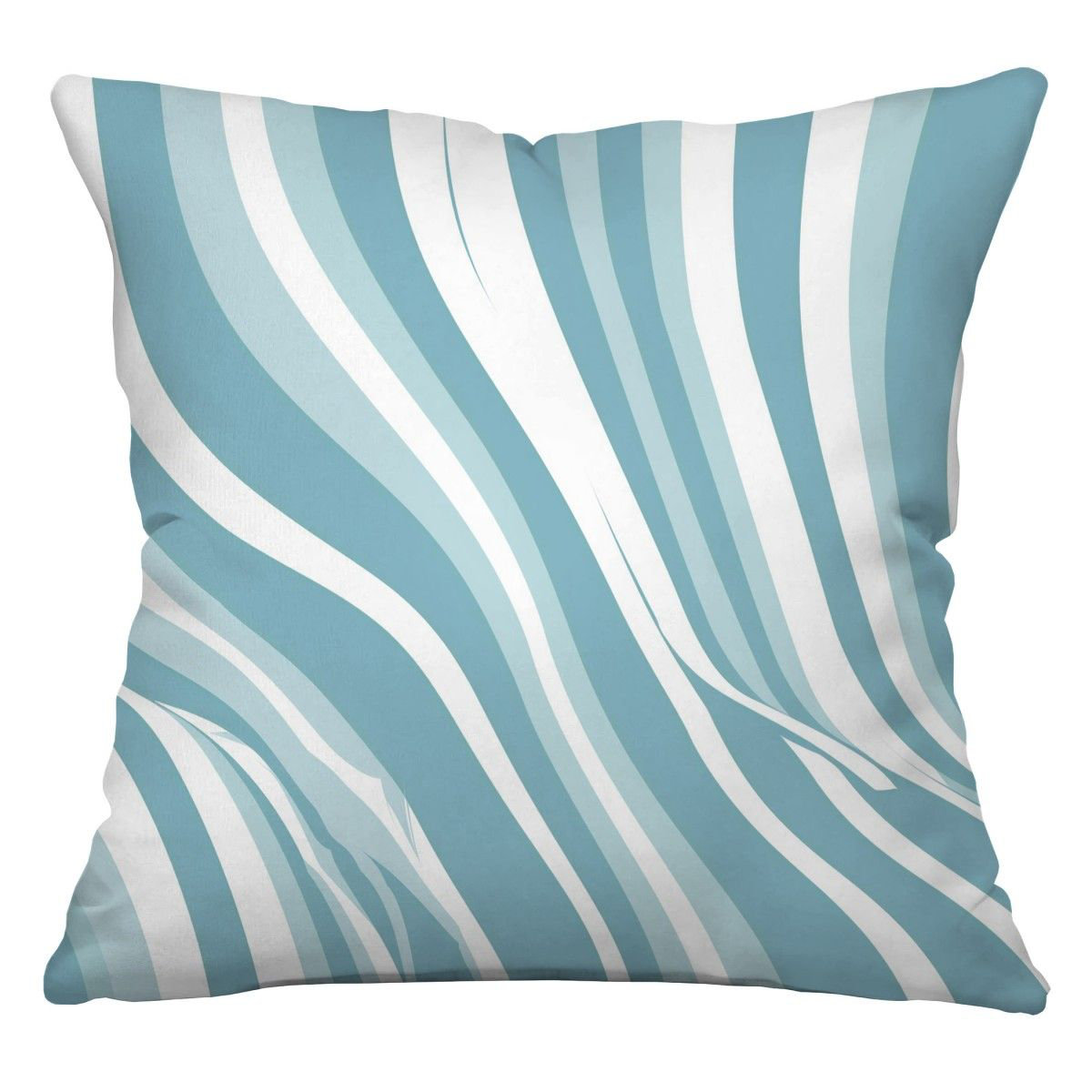VisionDecor Abstract Wave Cool Cotton Blend Reversible Throw Pillow ...