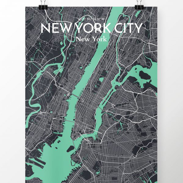 OurPoster.com New York City Map On Paper Print - Wayfair Canada