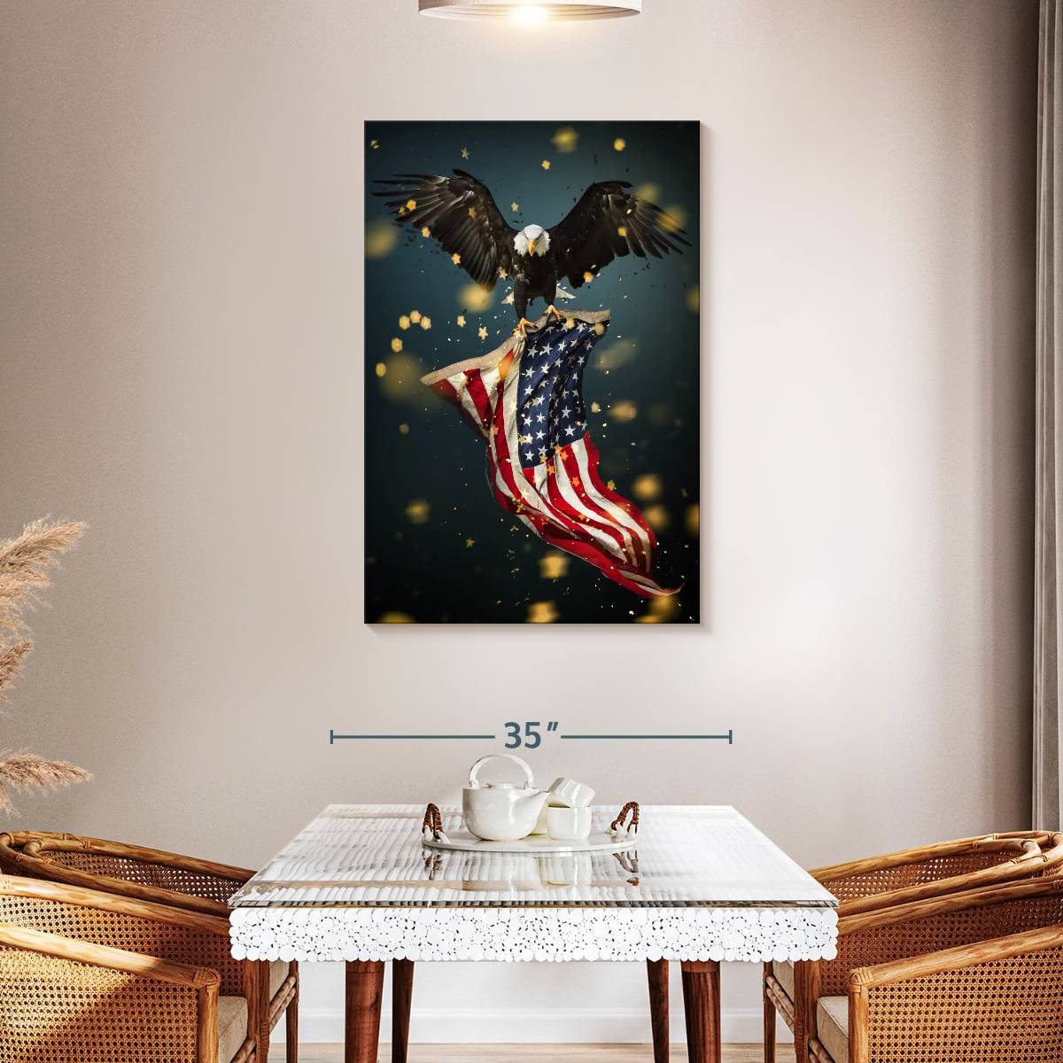 Ebern Designs Borges Eagle Carrying USA Flag - Wayfair Canada