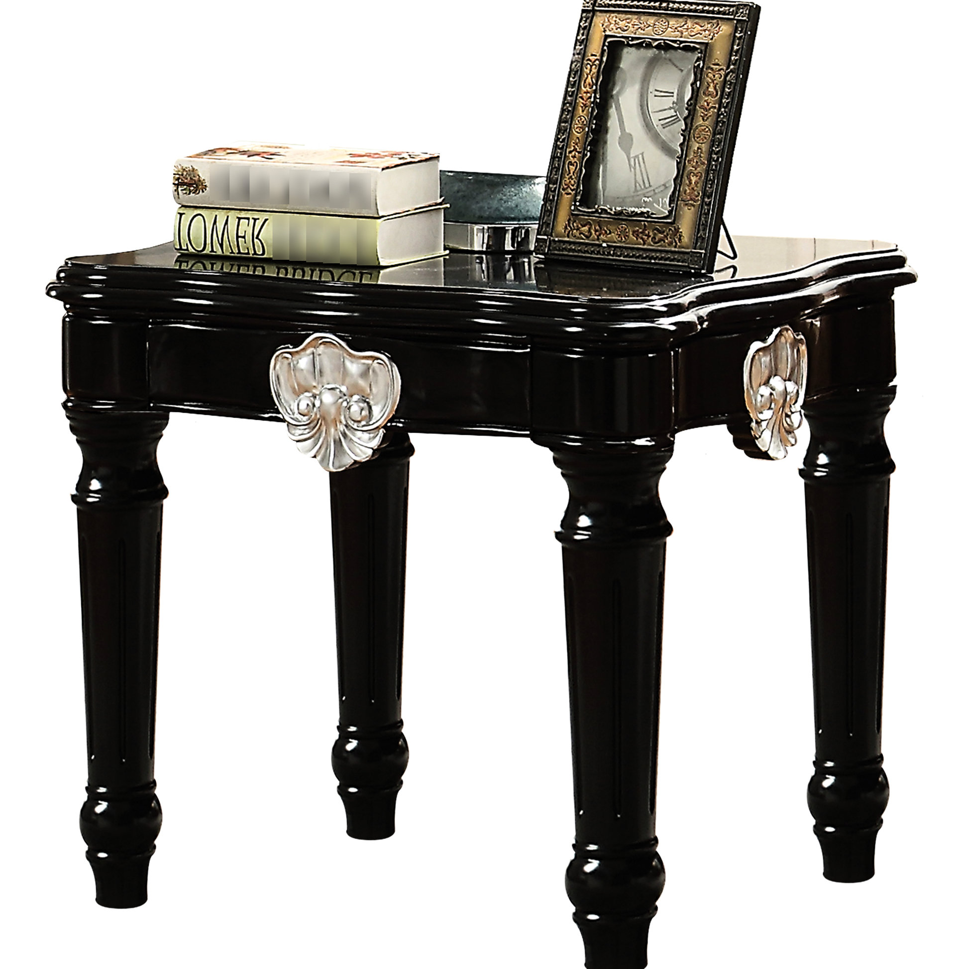 Bloomsbury Market Classic Black Home End Table - & Wood Construction ...