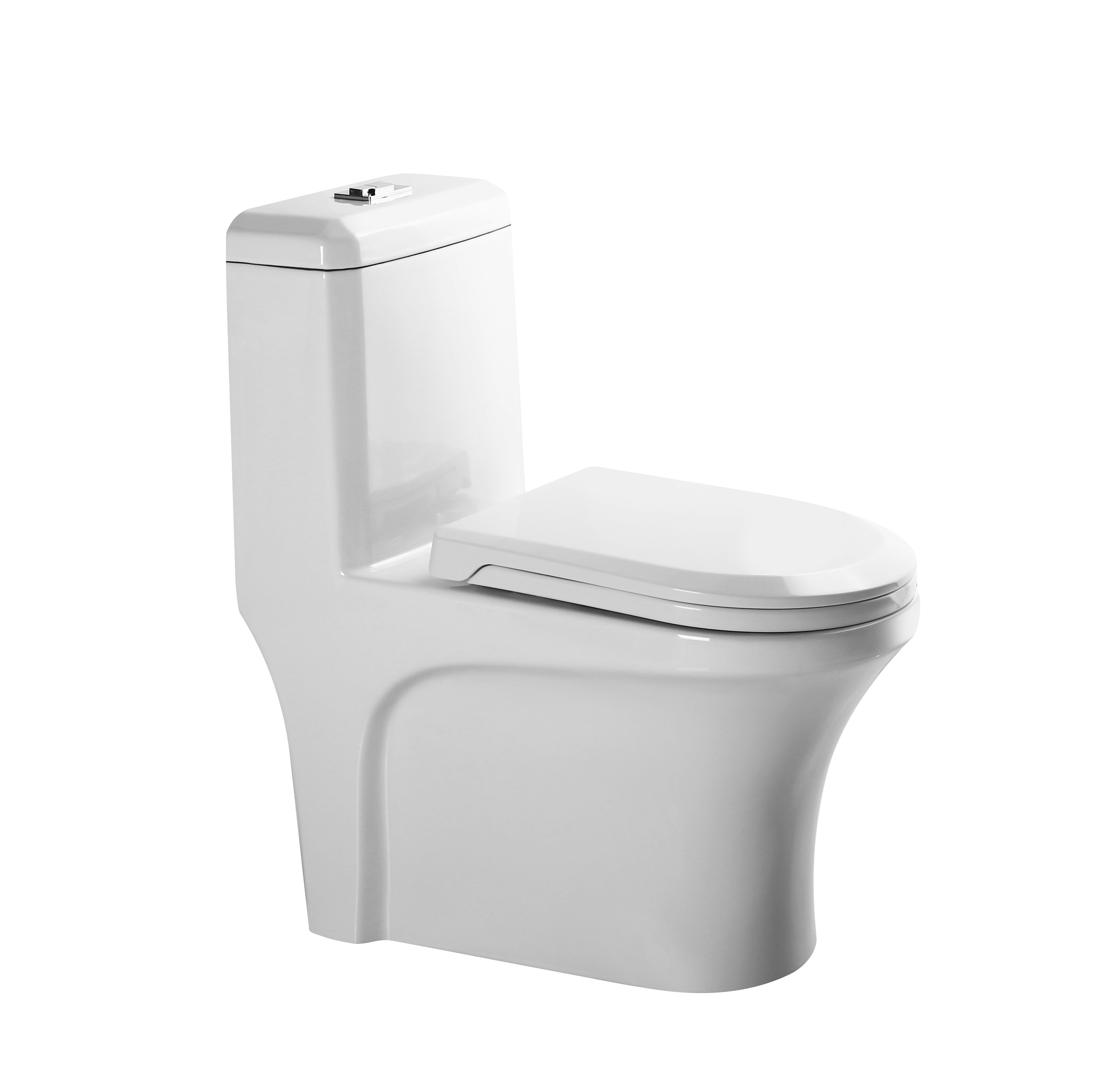 Wayfair Round One-Piece Toilet with Glazed Surface Comfort Seat Height ...