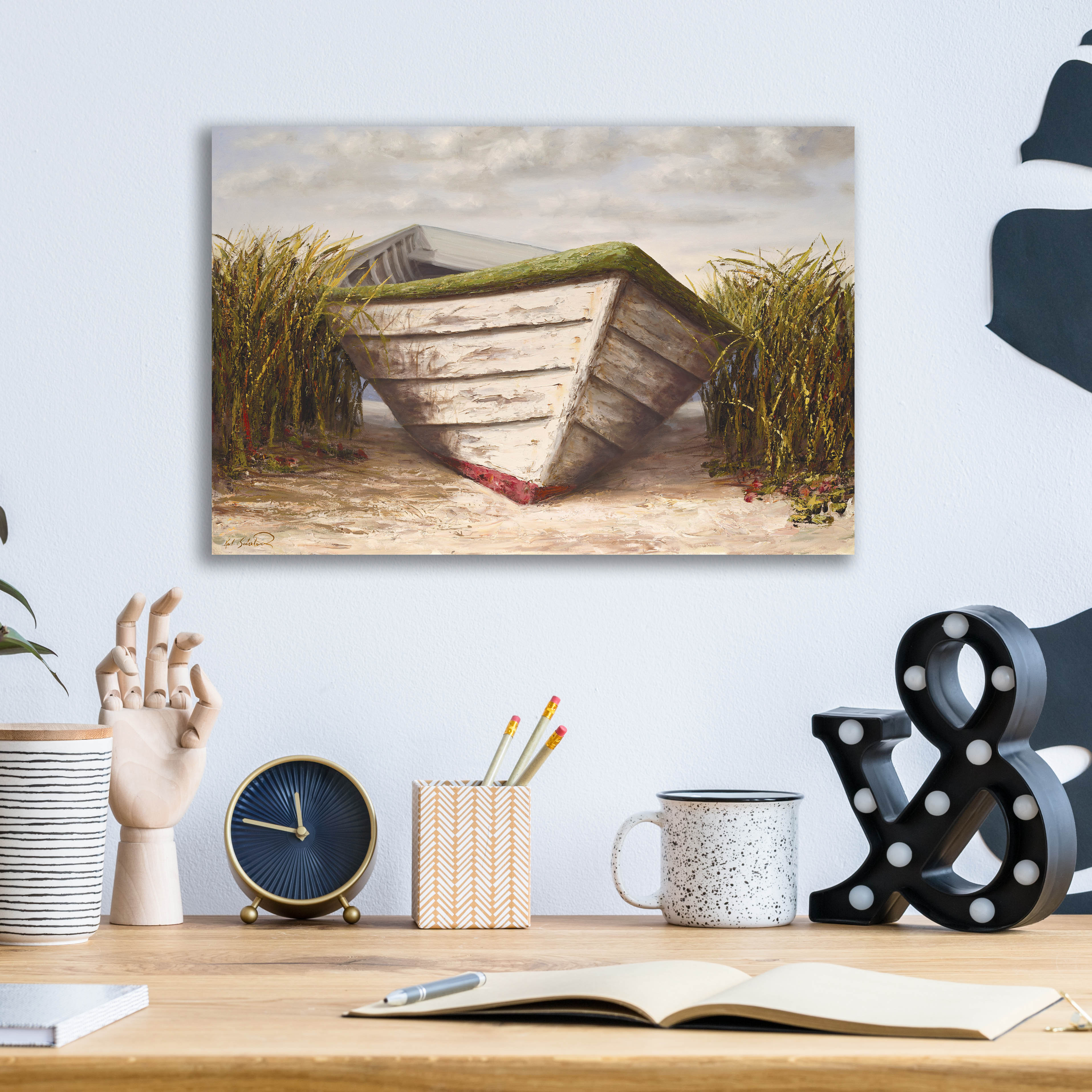 Breakwater Bay Epic Art ' Gloucester Skiff' by Karl Soderlund, Acrylic ...