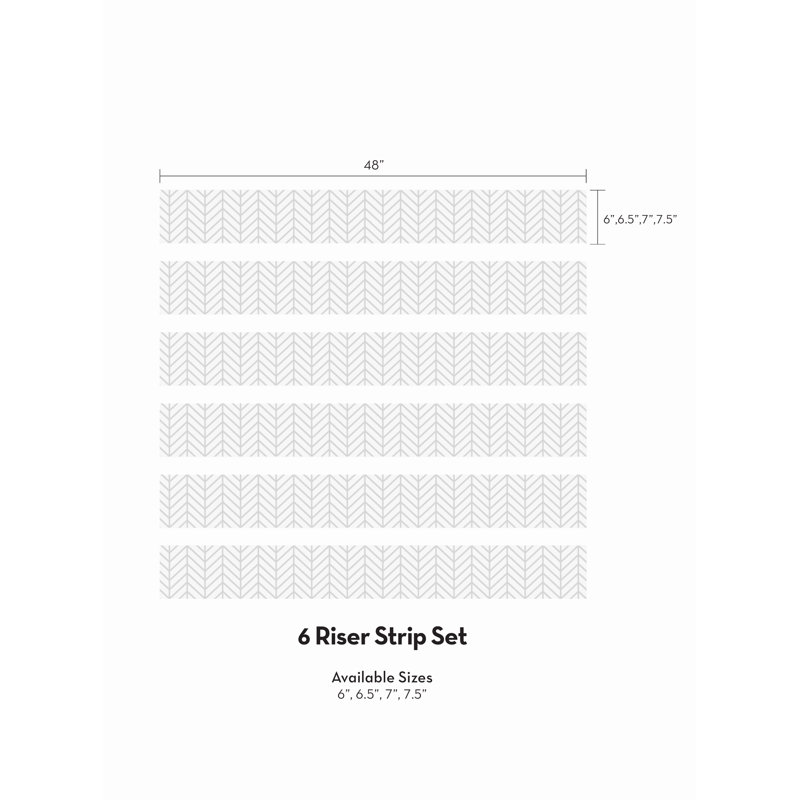 Corrigan Studio® Herringbone Lines Stair Riser Wall Decal | Wayfair