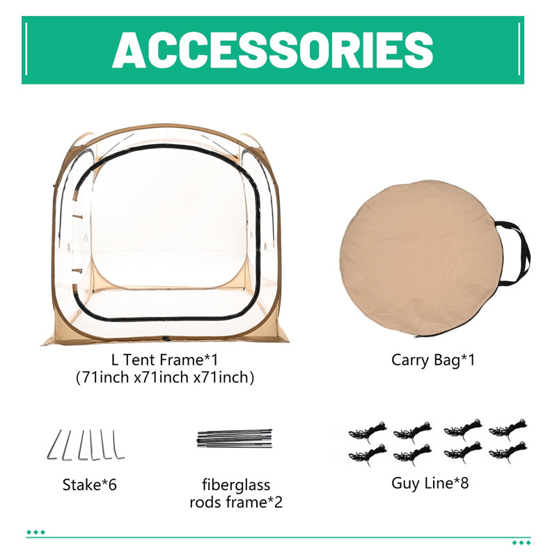 JTANGL Instant Pop-Up Tent Shelter, Outdoor Bubble Tent, Room Camping ...