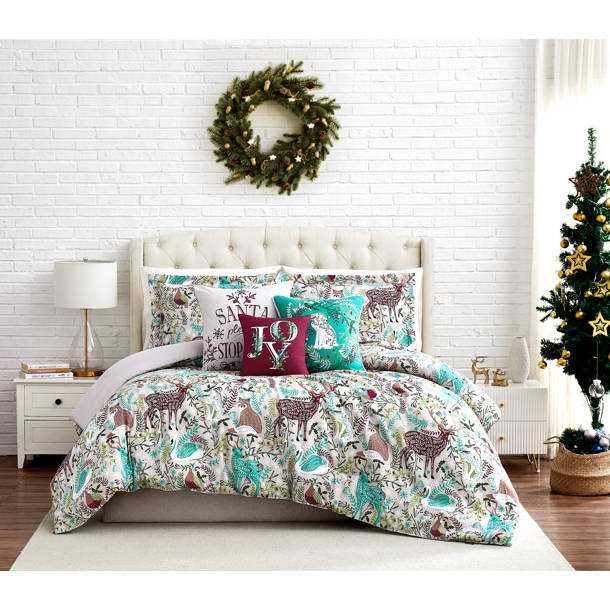 The Holiday Aisle® Teal Santa On Canvas by Parvez Taj Print & Reviews ...