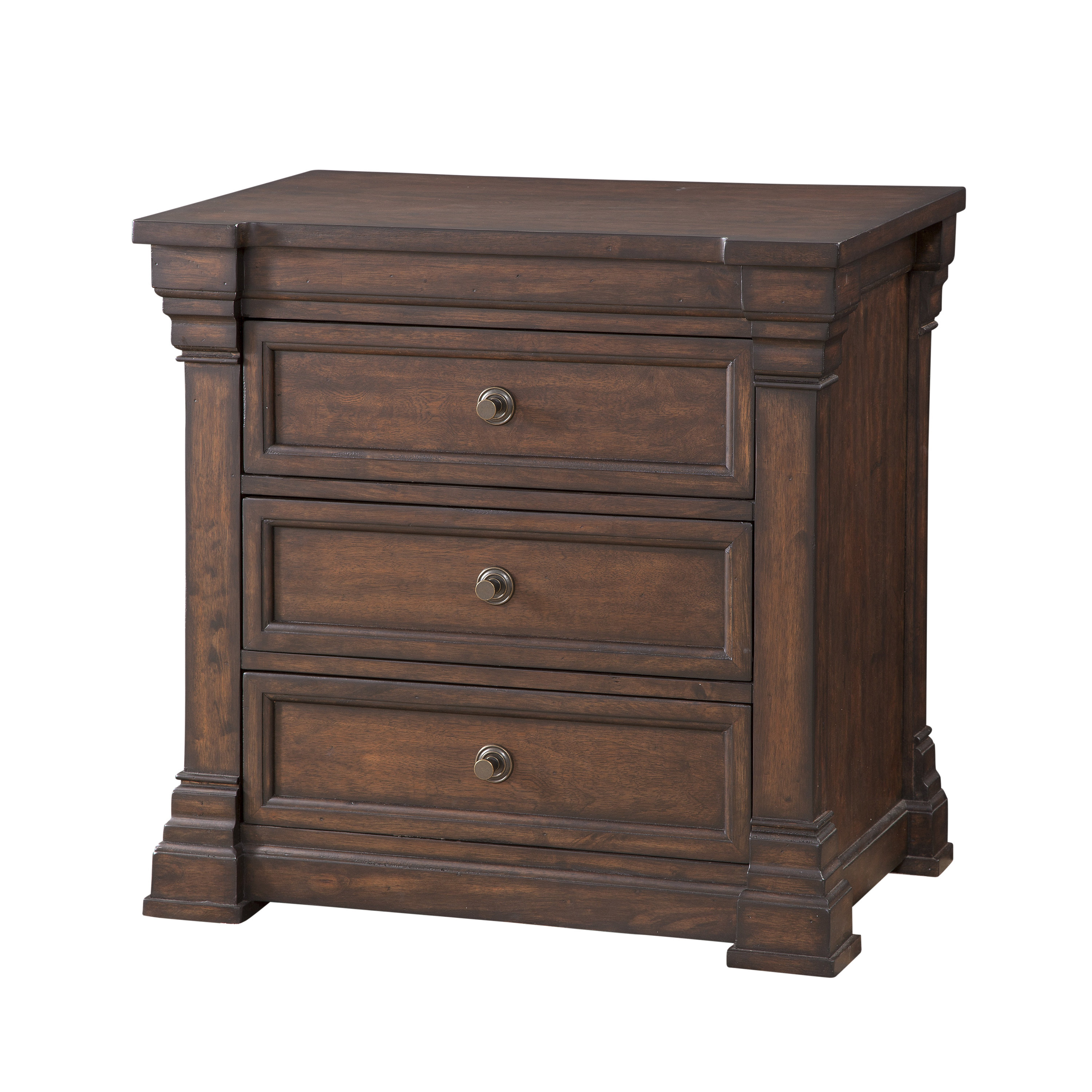 Lark Manor™ Ashrith Hills 3 - Drawer Nightstand in Tobacco & Reviews ...