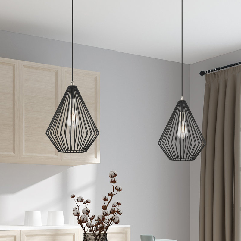 AllModern Garfield 1 - Light Single Geometric Pendant & Reviews | Wayfair