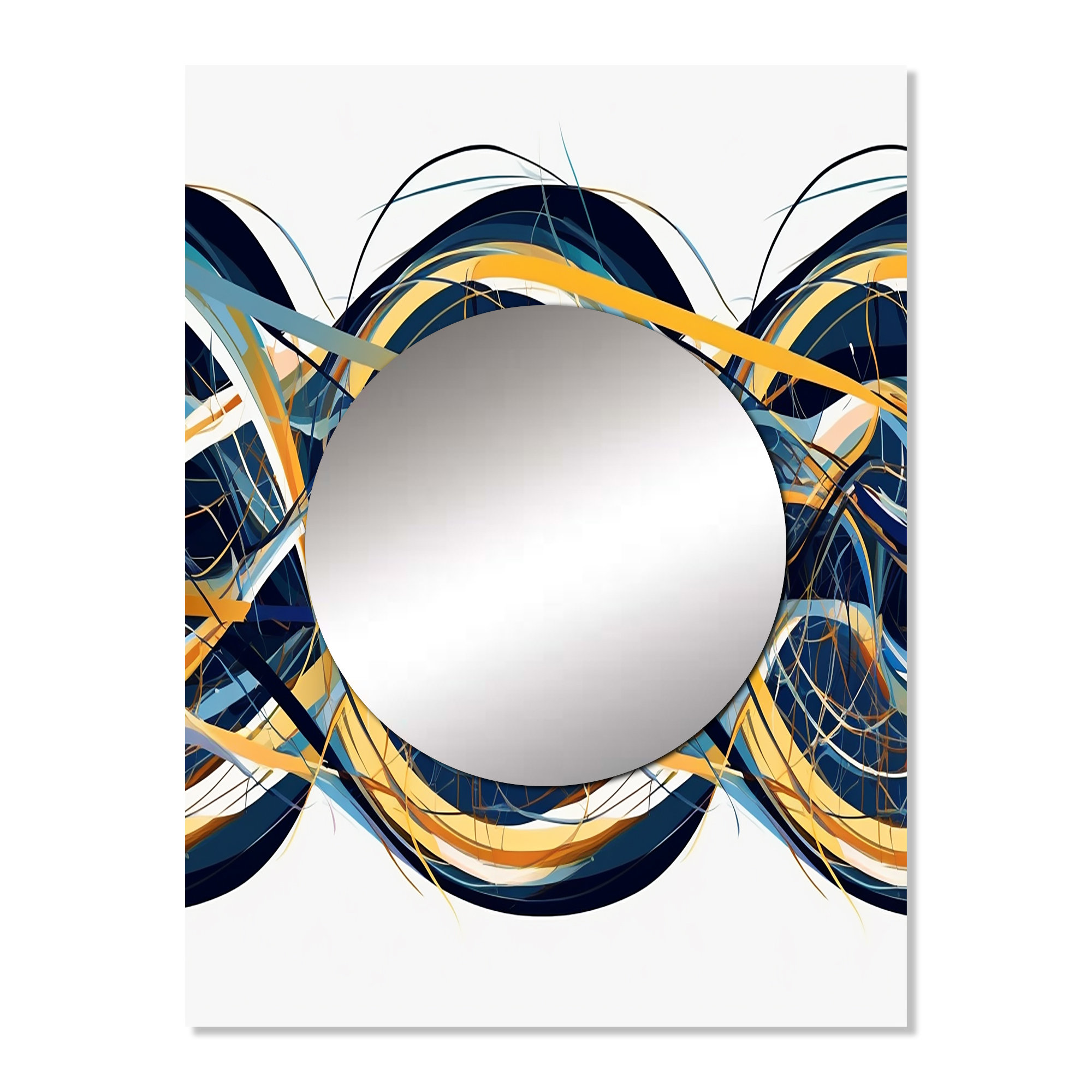 East Urban Home Helix Expression Abstract Yellow And Blue - Modern ...