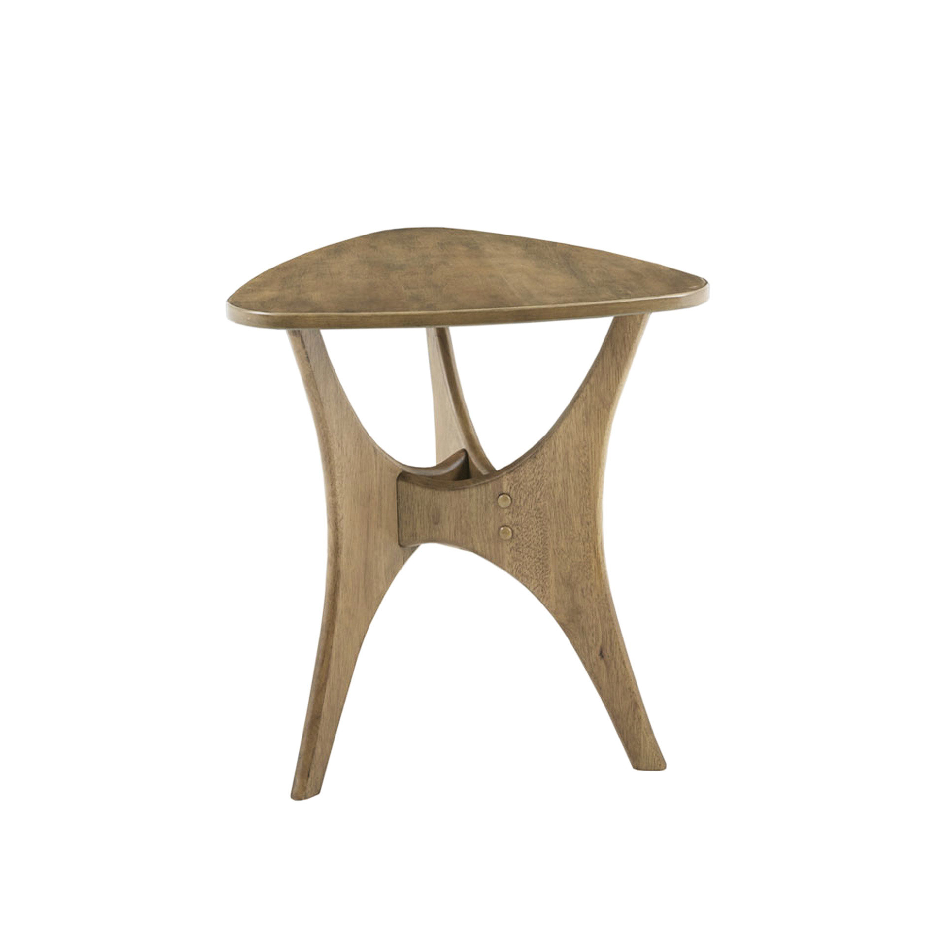 Latitude Run® Triangle Wood Table With Finish - Brown & Plywood Unique ...