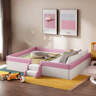 Harriet Bee Fun Design Upholstered Keathan Bed With Fence And Two-tier ...