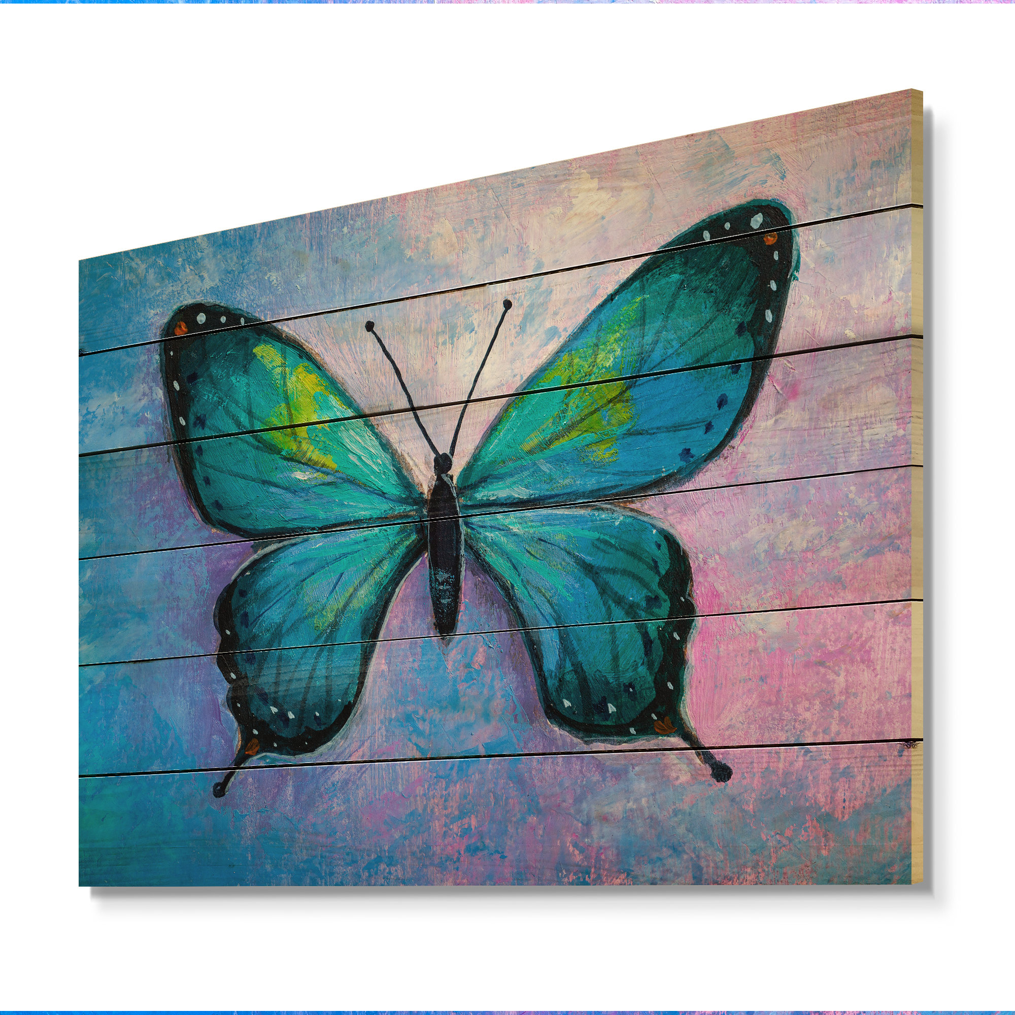 August Grove® Abstract Monarch Butterfly - Unframed Graphic Art on Wood ...