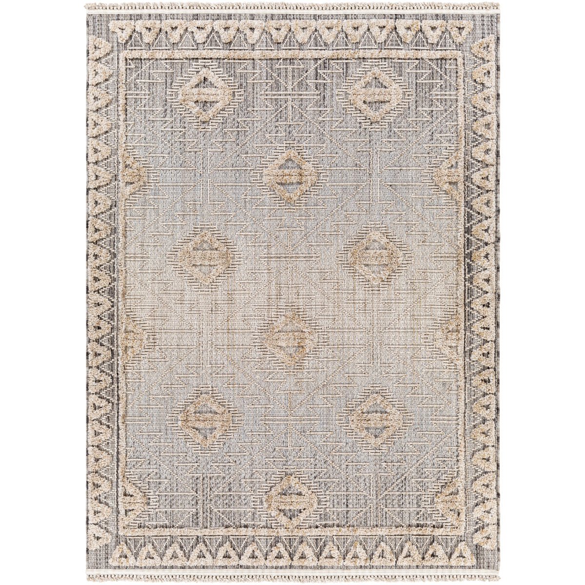 The Twillery Co.® Howden Moroccab Gray/Biege Area Rug & Reviews | Wayfair
