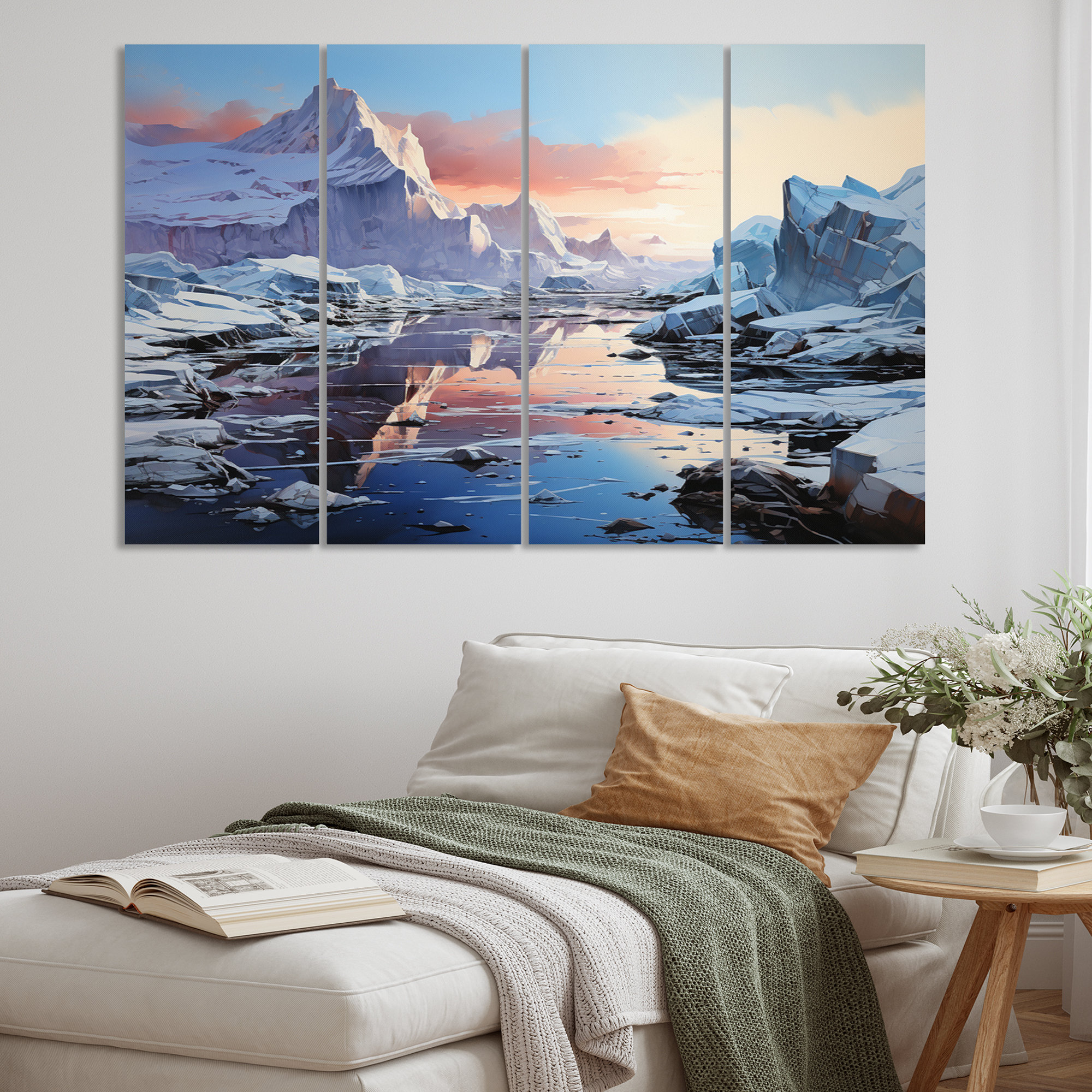 Design Art Antartica Antarctic Mirage Abstract On Metal 4 Pieces Print ...