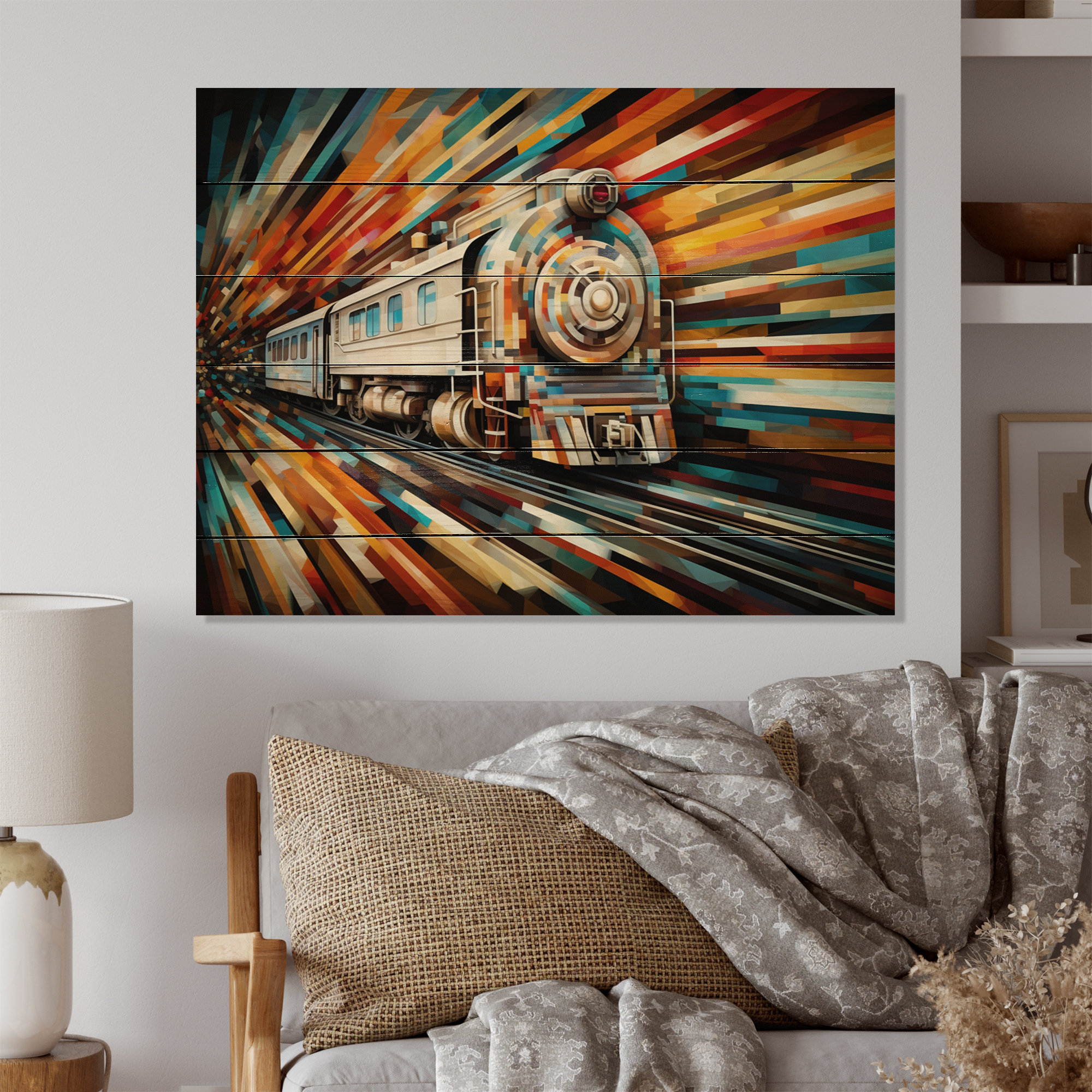 Williston Forge " Abstract Train Geometric Express I " | Wayfair