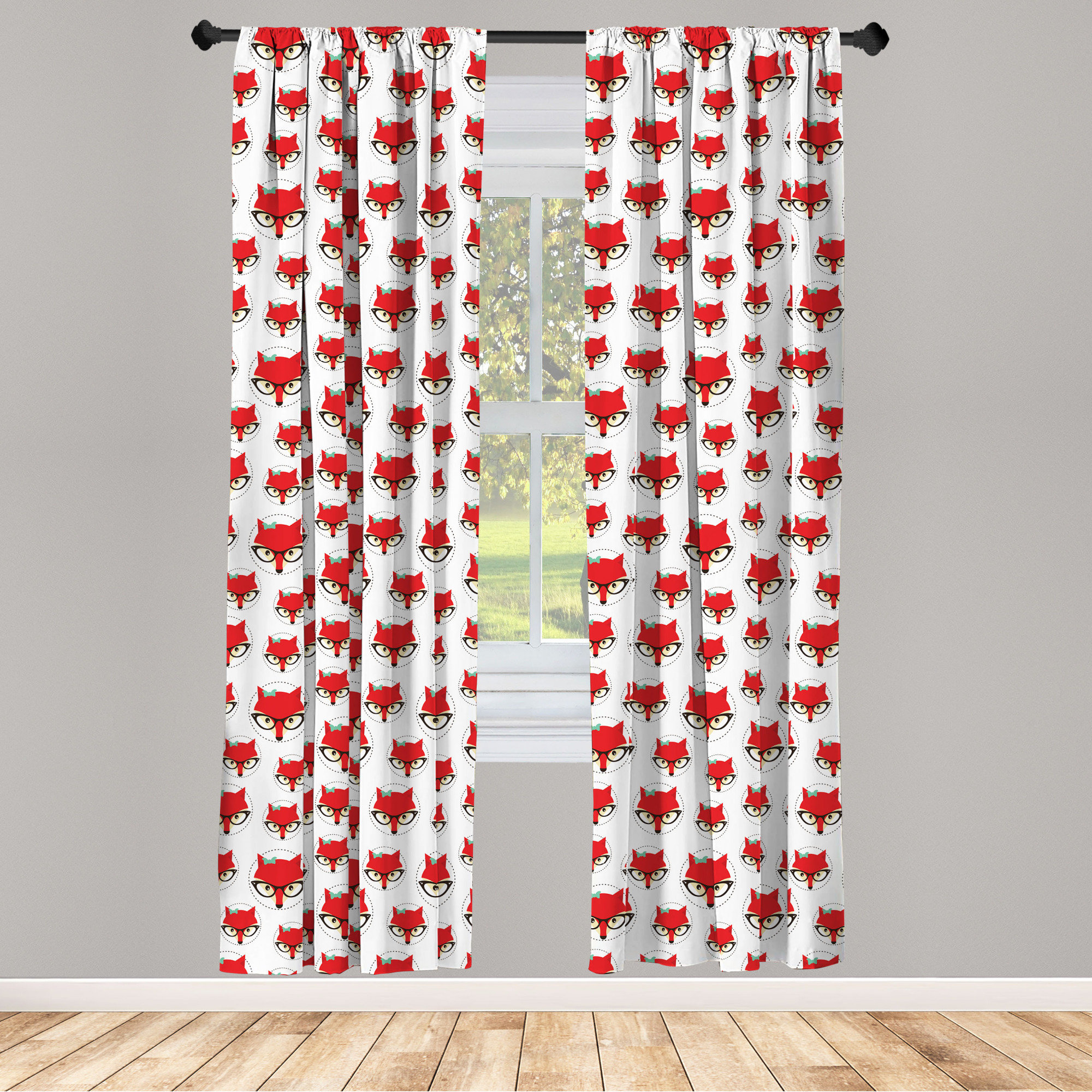 East Urban Home Fox Semi-Sheer Rod Pocket Sliding Panel | Wayfair